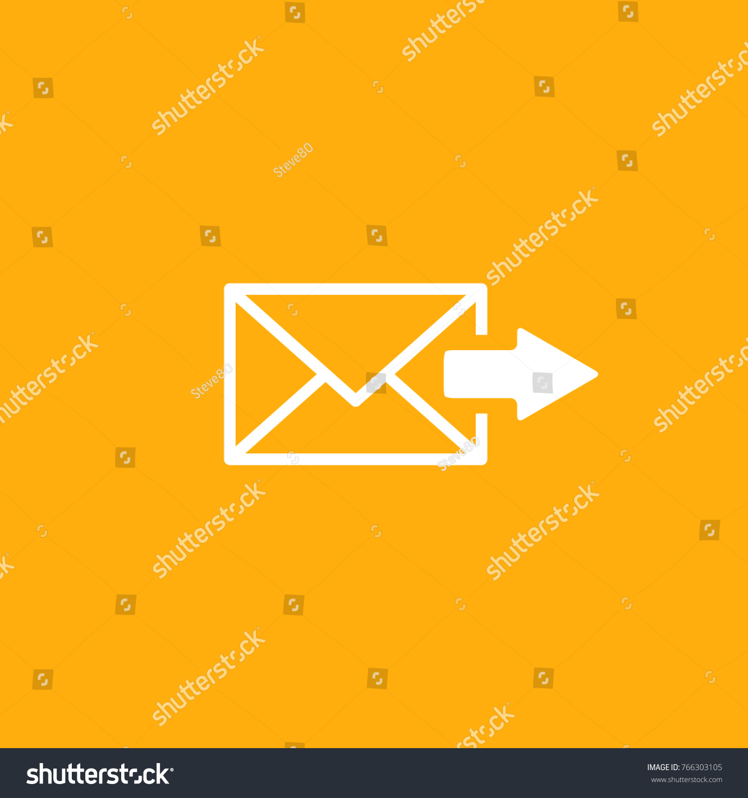 Outgoing Email Icon Stock Vector (Royalty Free) 766303105 | Shutterstock