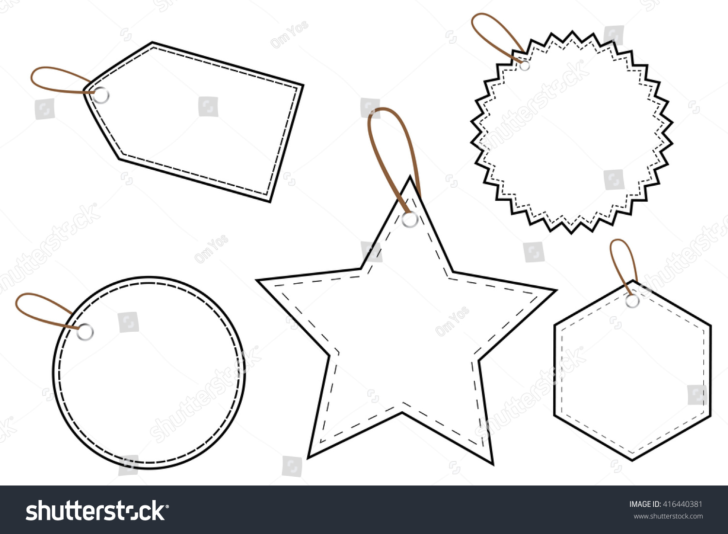 Outline Blank Tags Stock Vector (Royalty Free) 416440381