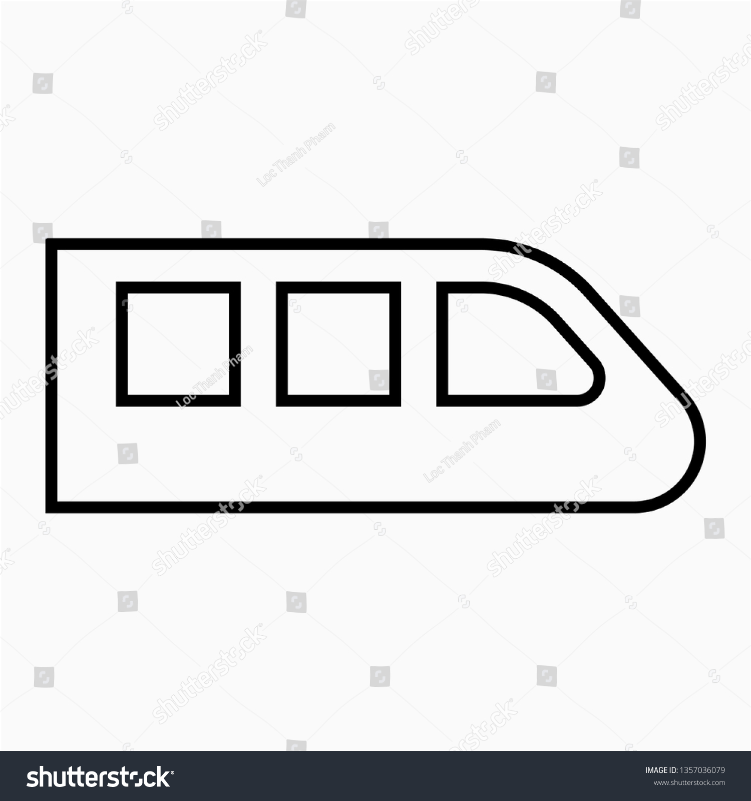 Outline Bullet Train Vector Icon Stock Vector (Royalty Free) 1357036079 ...