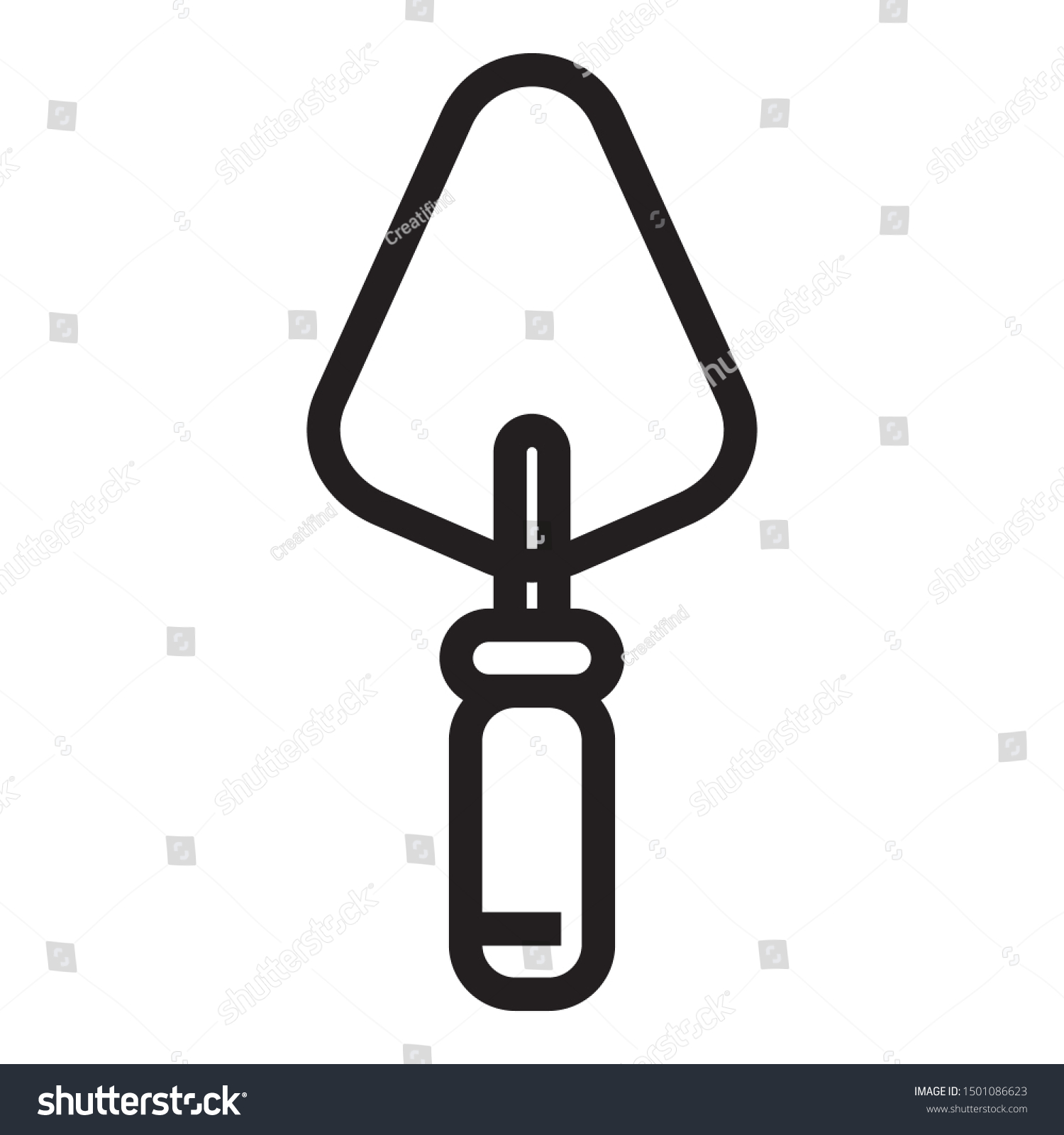 Outline Cement Spoon Icon Vector Editable Stock Vector (Royalty Free ...