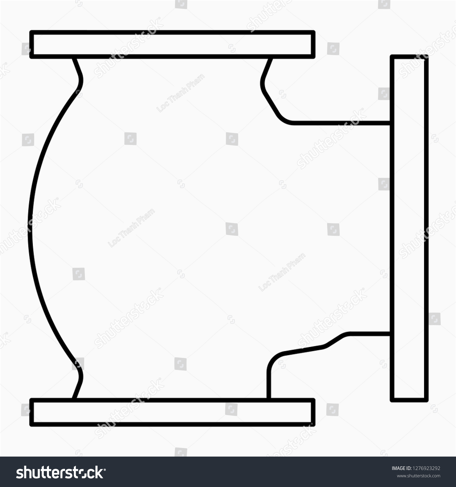 Outline Check Valve Vector Icon: เวกเตอร์สต็อก (ปลอดค่าลิขสิทธิ์ ...