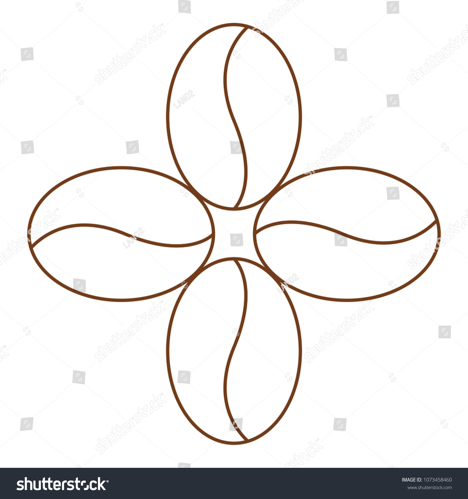 Outline Coffee Symbol Stock Vector (Royalty Free) 1073458460 | Shutterstock