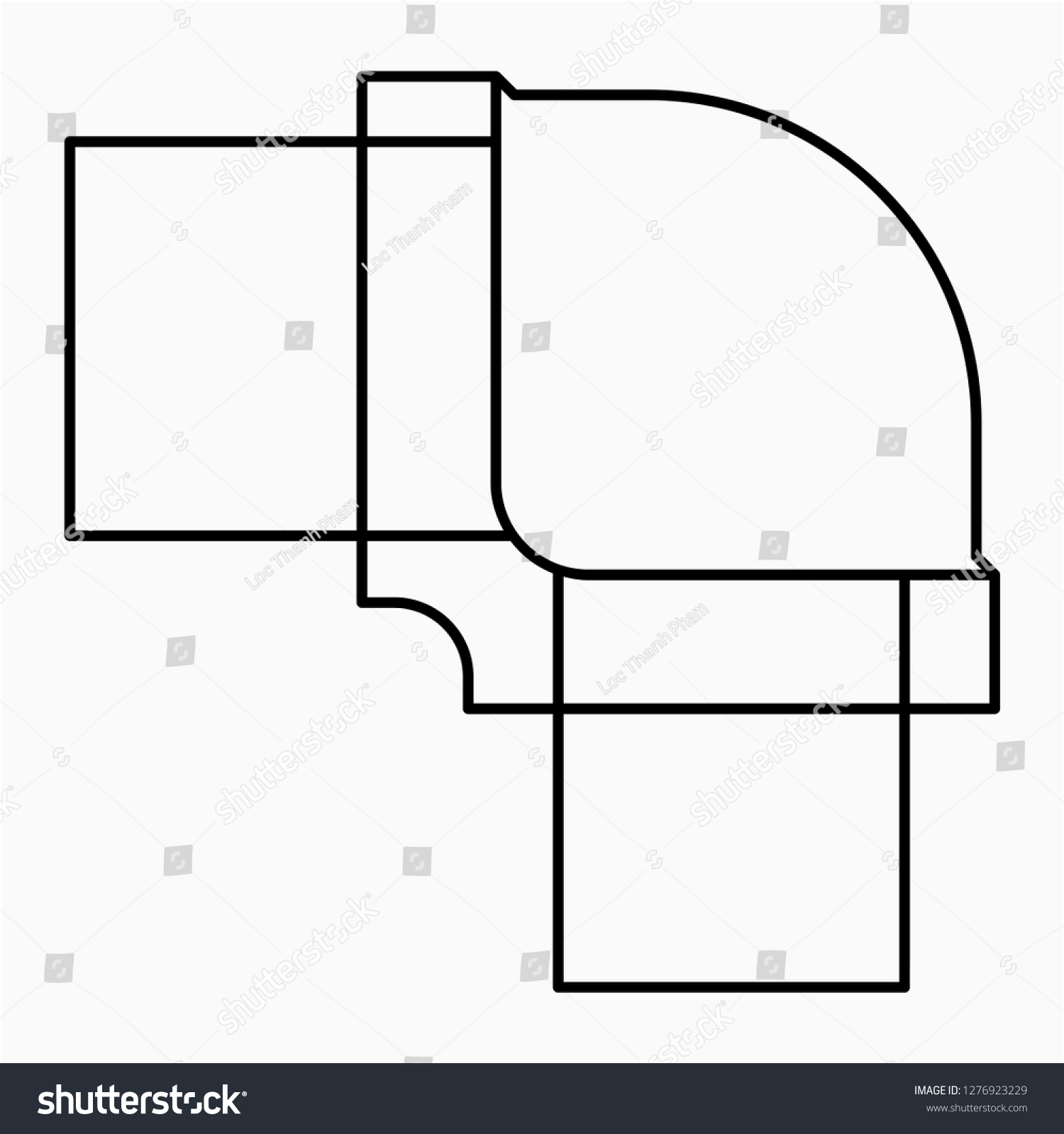 Outline Elbow Pipe Vector Icon Stock Vector (Royalty Free) 1276923229 ...