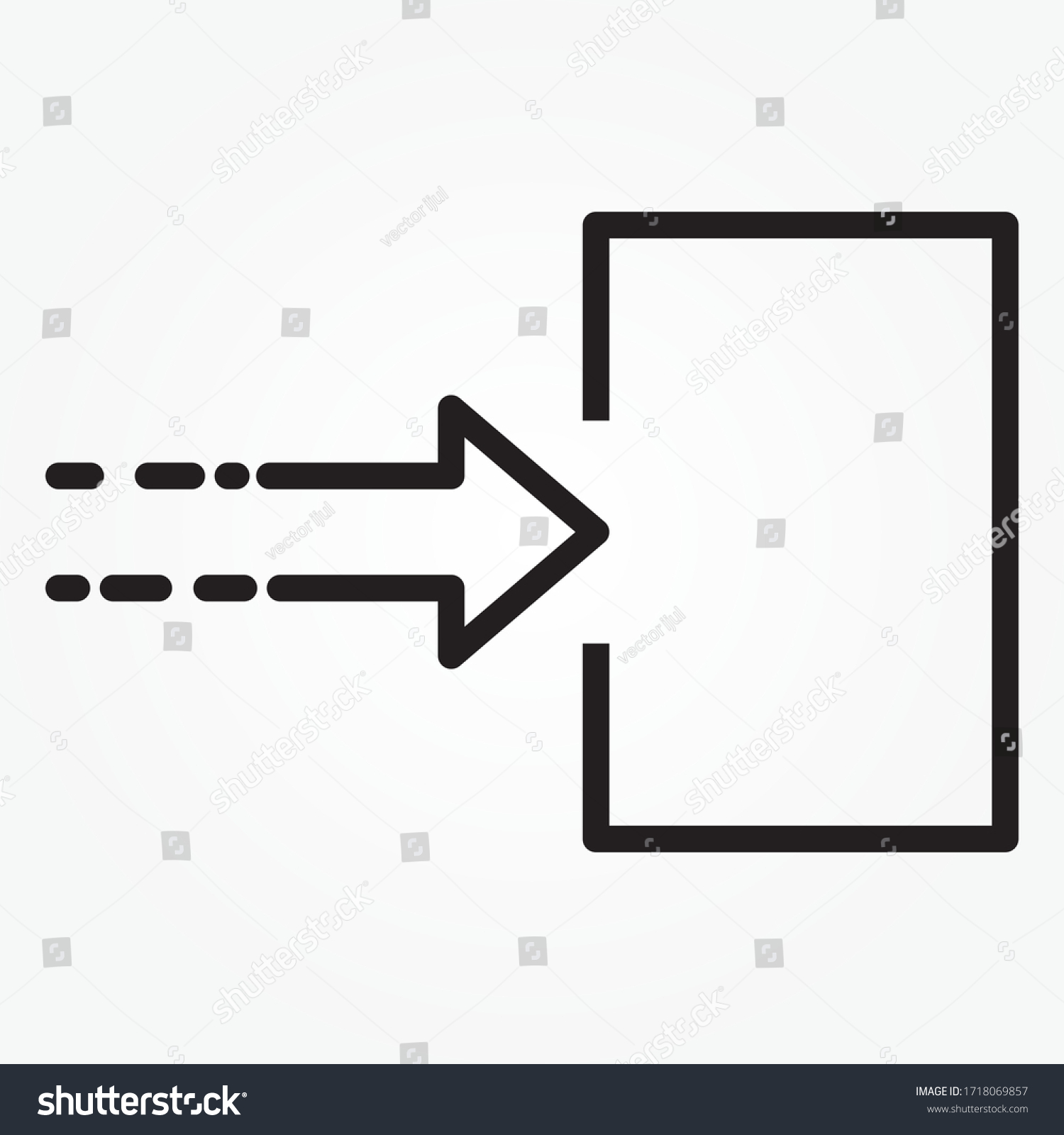 Outline Exit Icon Vector Illustration Stock Vector (Royalty Free ...