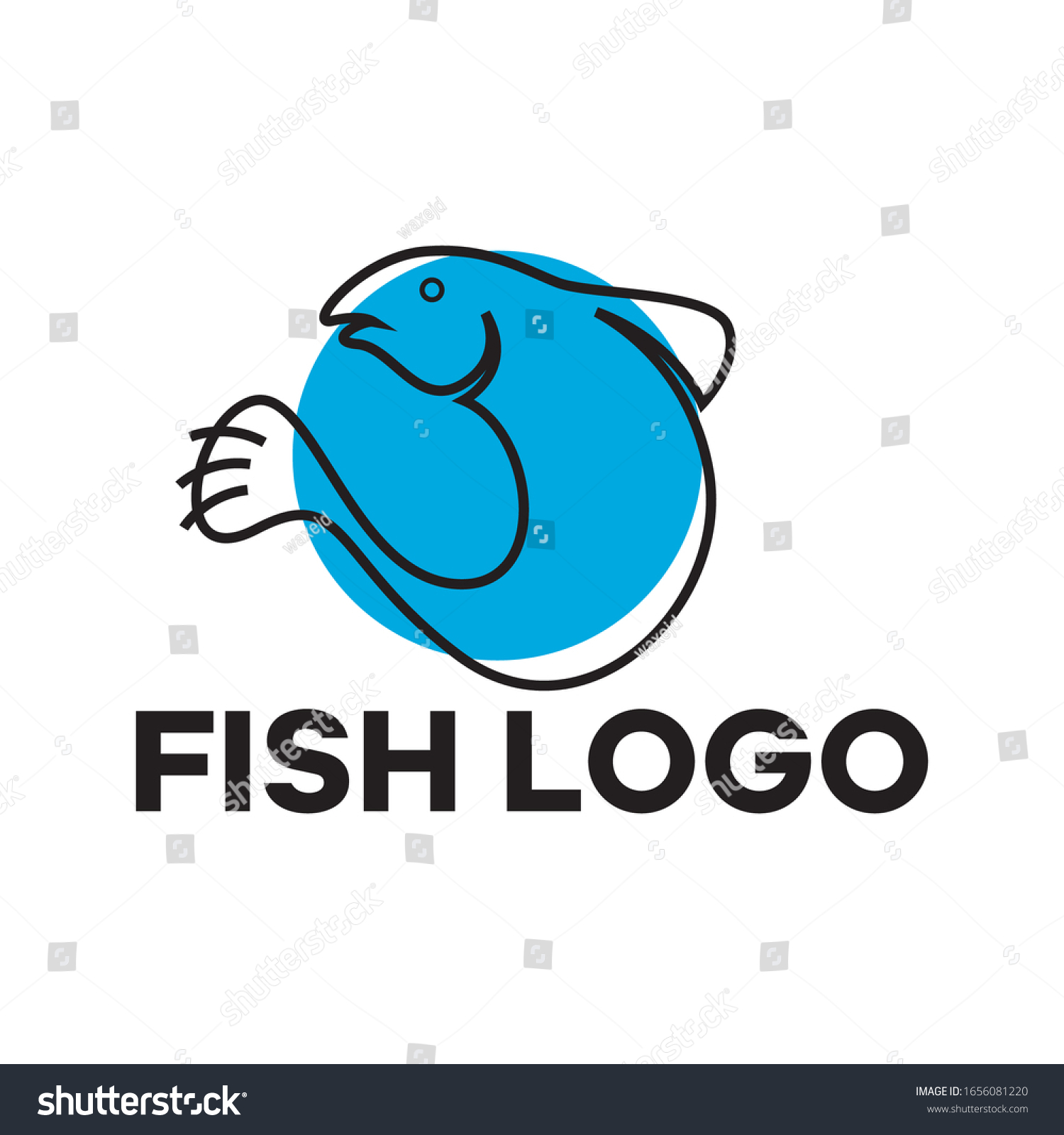 Outline Fish Logo Vector Illustration Stock Vector (Royalty Free ...