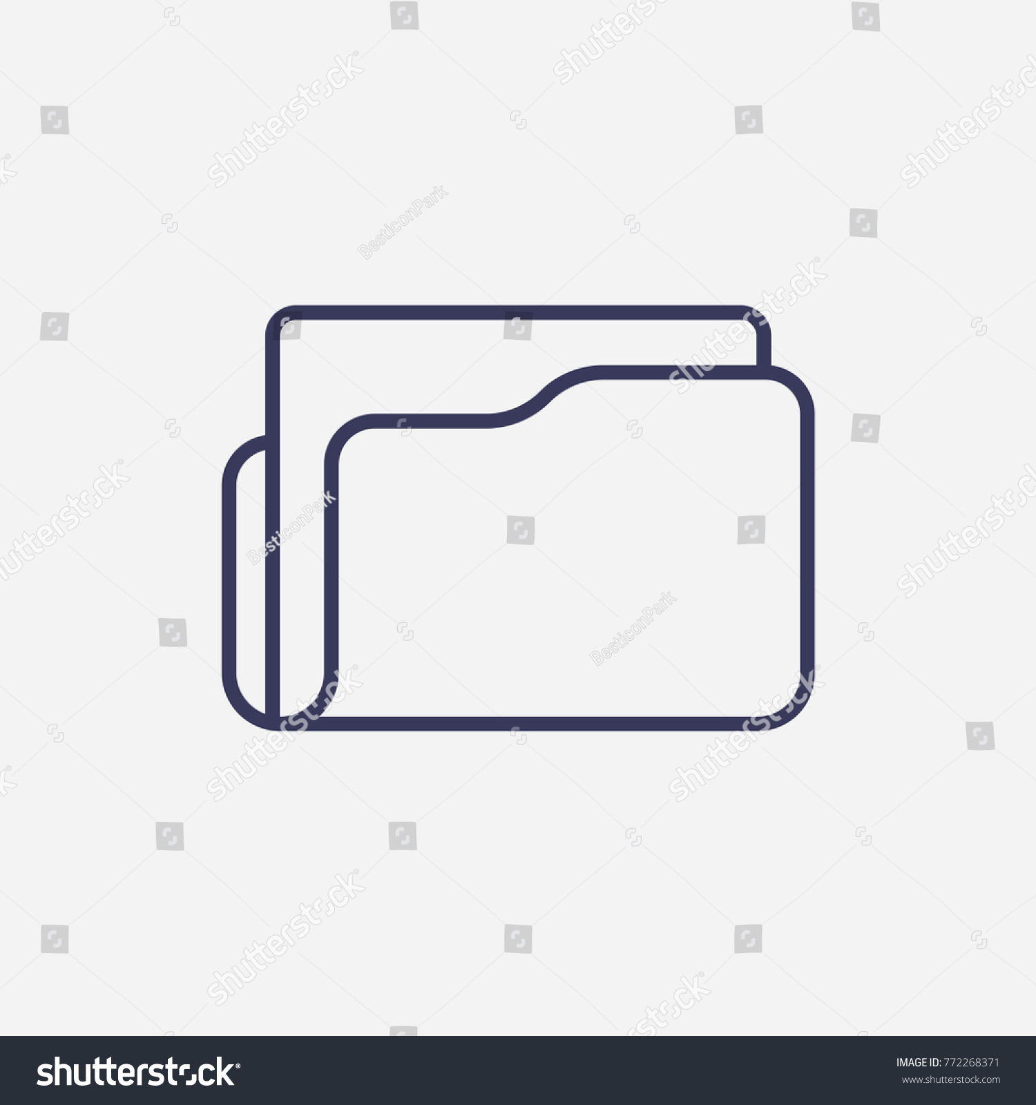 Outline Folder Icon Illustration Vector Symbol Stock Vector (Royalty ...