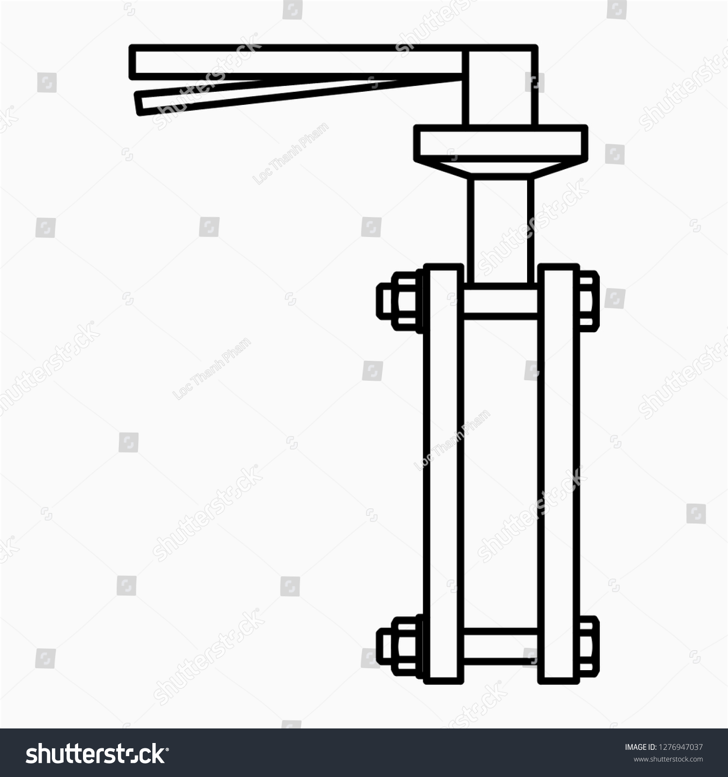 Outline Gate Valve Vector Icon Stock Vector (Royalty Free) 1276947037 ...