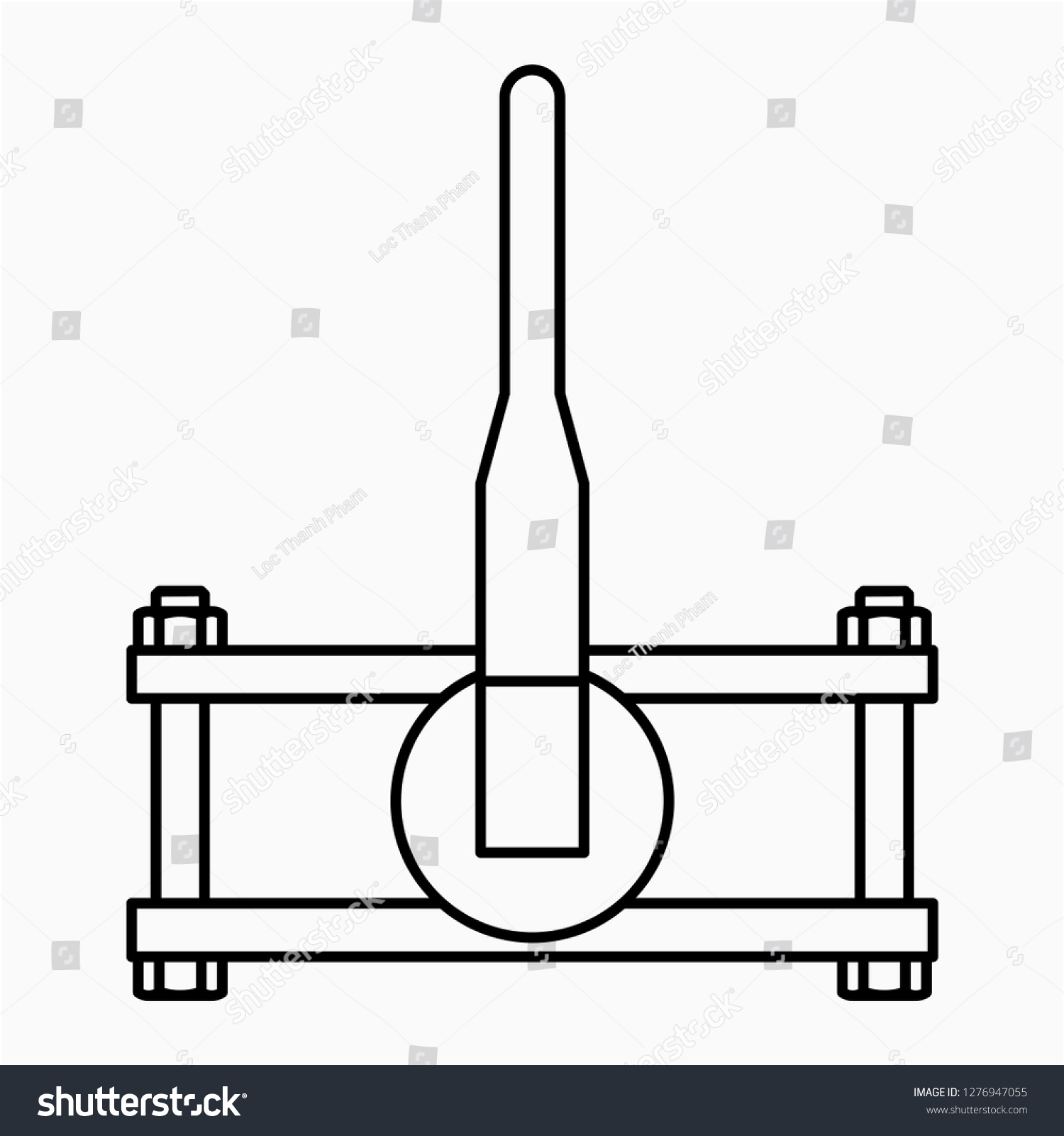 Outline Gate Valve Vector Icon Stock Vector (Royalty Free) 1276947055 ...
