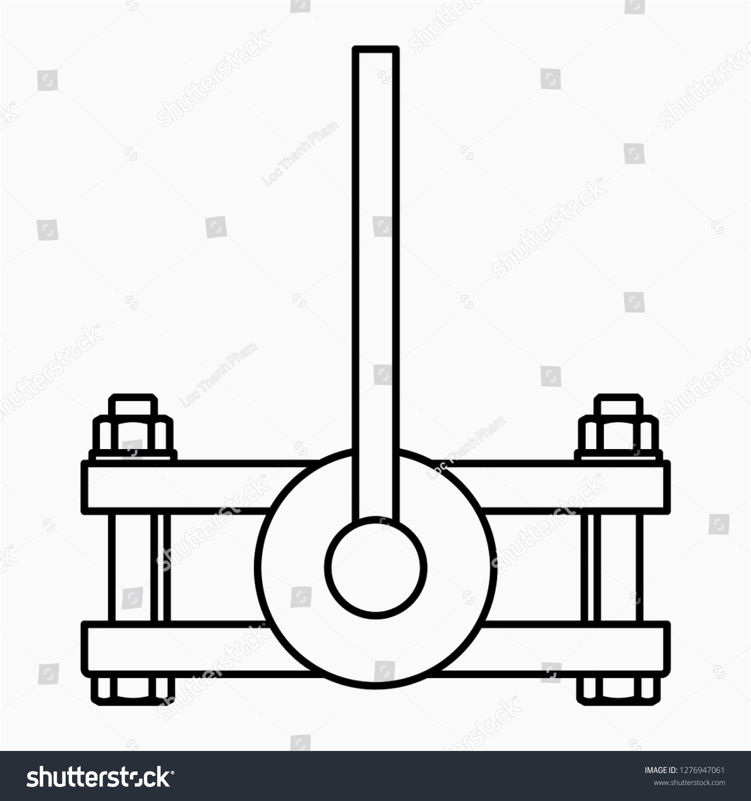 Outline Gate Valve Vector Icon Stock Vector (Royalty Free) 1276947061