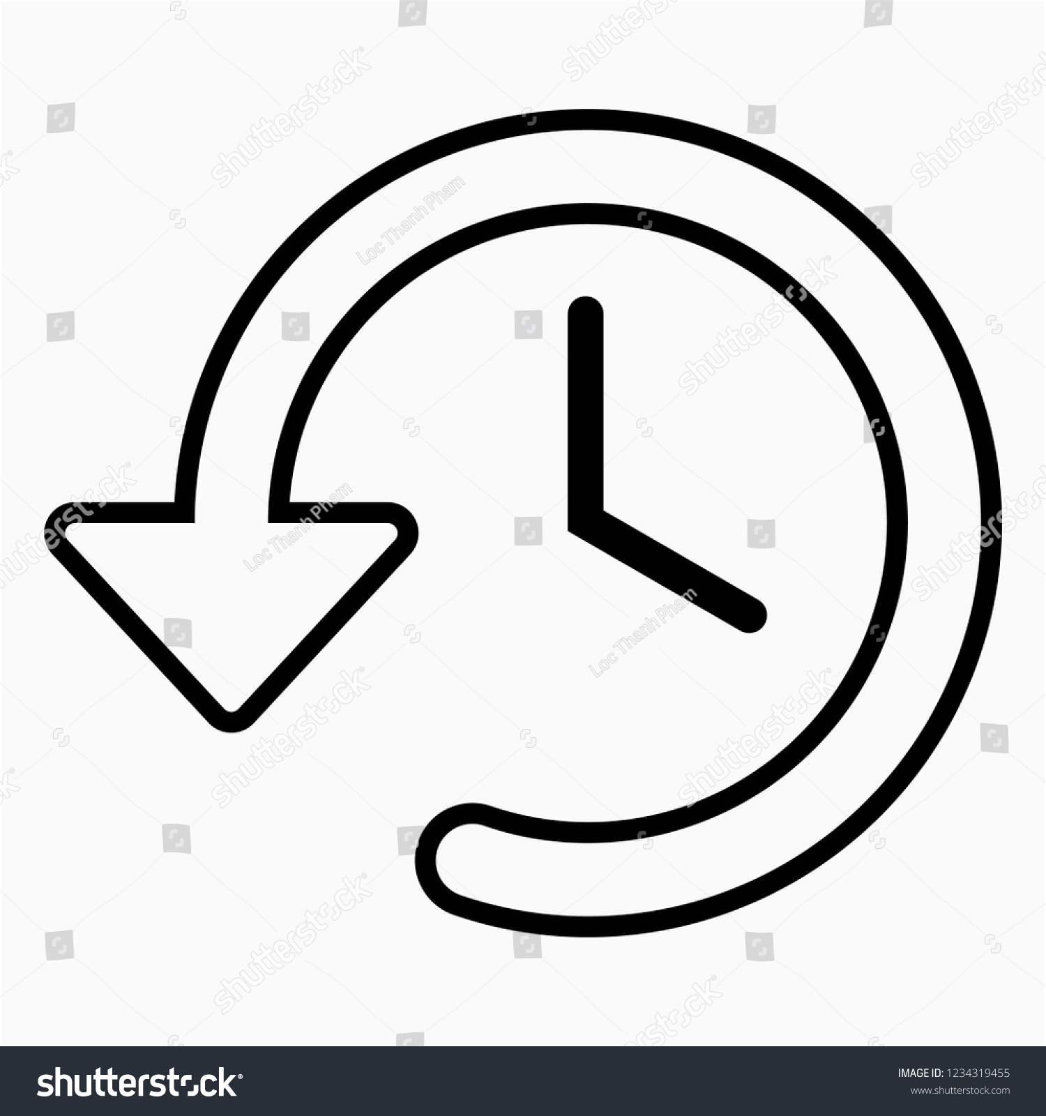 Outline History Vector Icon Stock Vector (Royalty Free) 1234319455 ...