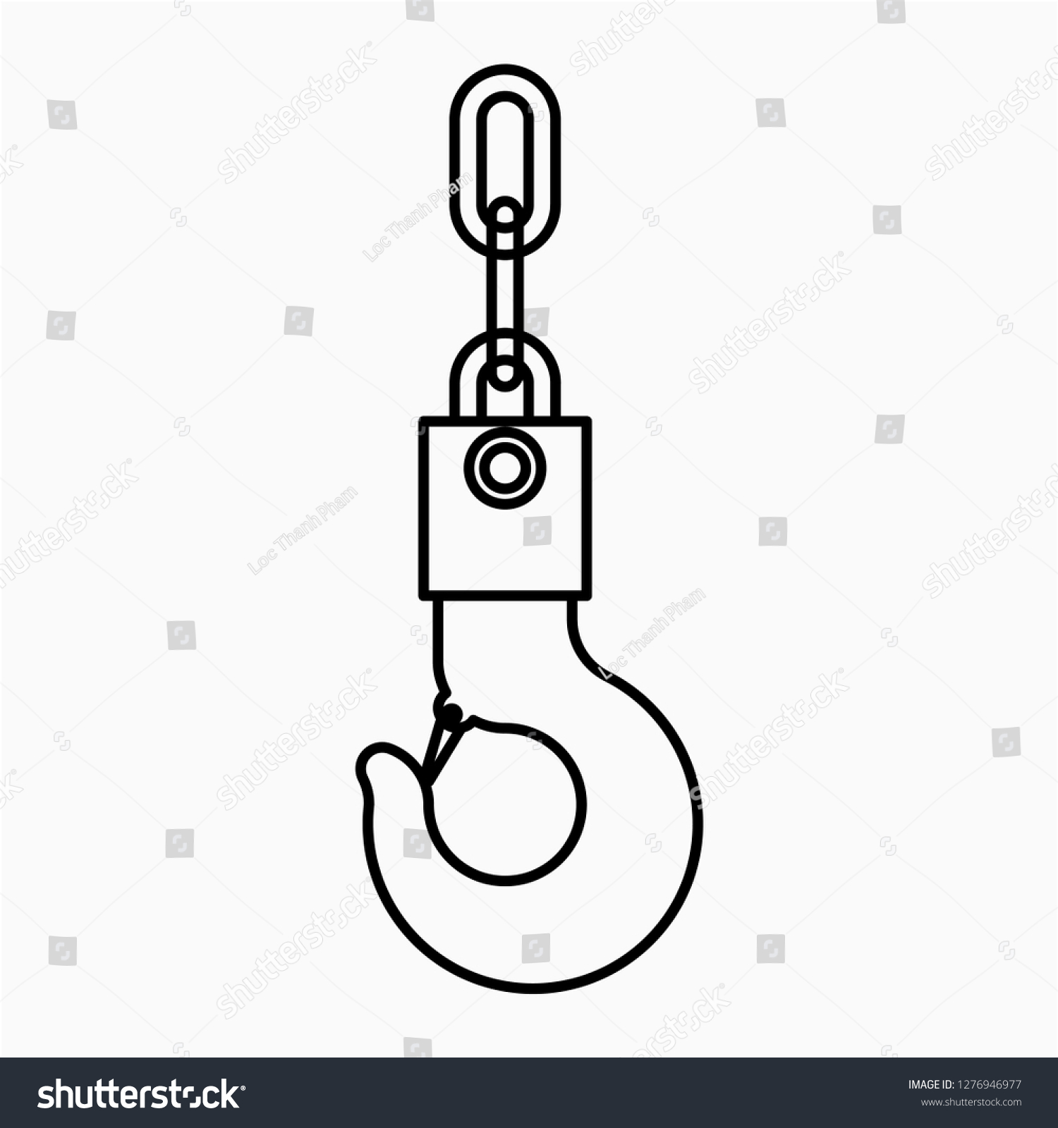 Outline Hoist Vector Icon Stock Vector (Royalty Free) 1276946977