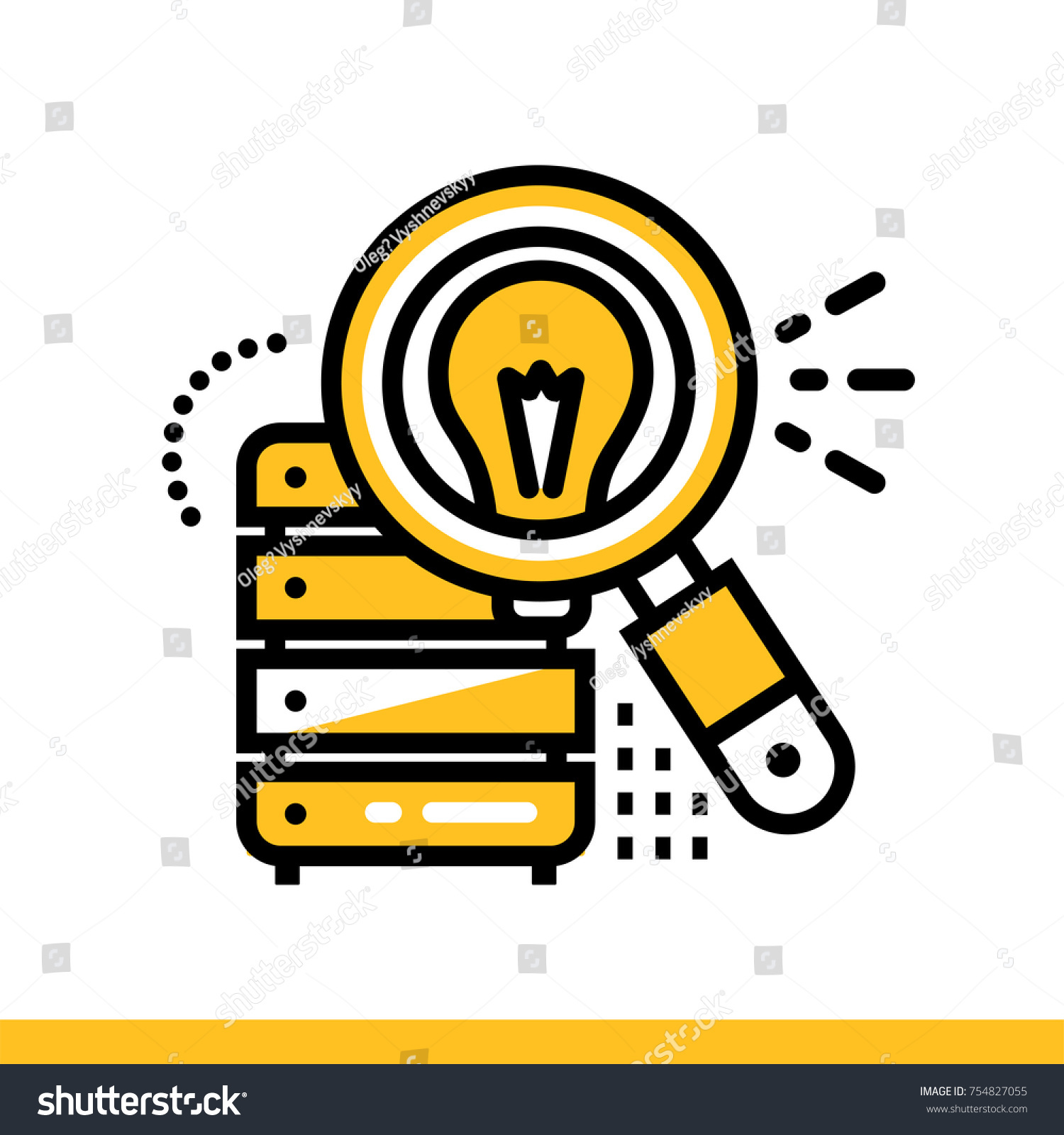 Outline Icon Data Insight Data Science Stock Vector (Royalty Free ...