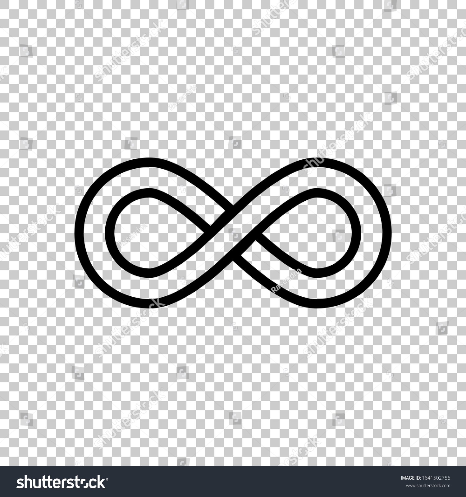 Outline Infinite Icon Vector Flat On Stock Vector (Royalty Free ...