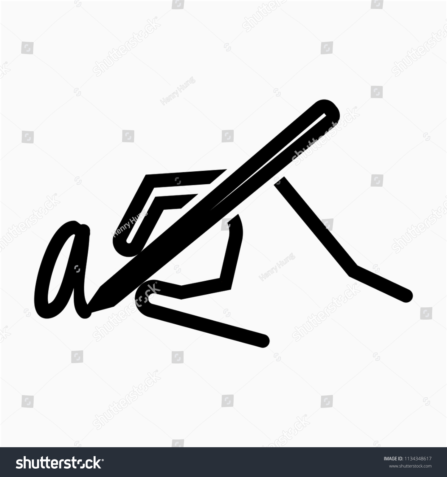Outline Learn Pixel Perfect Vector Icon Stock Vector (Royalty Free ...