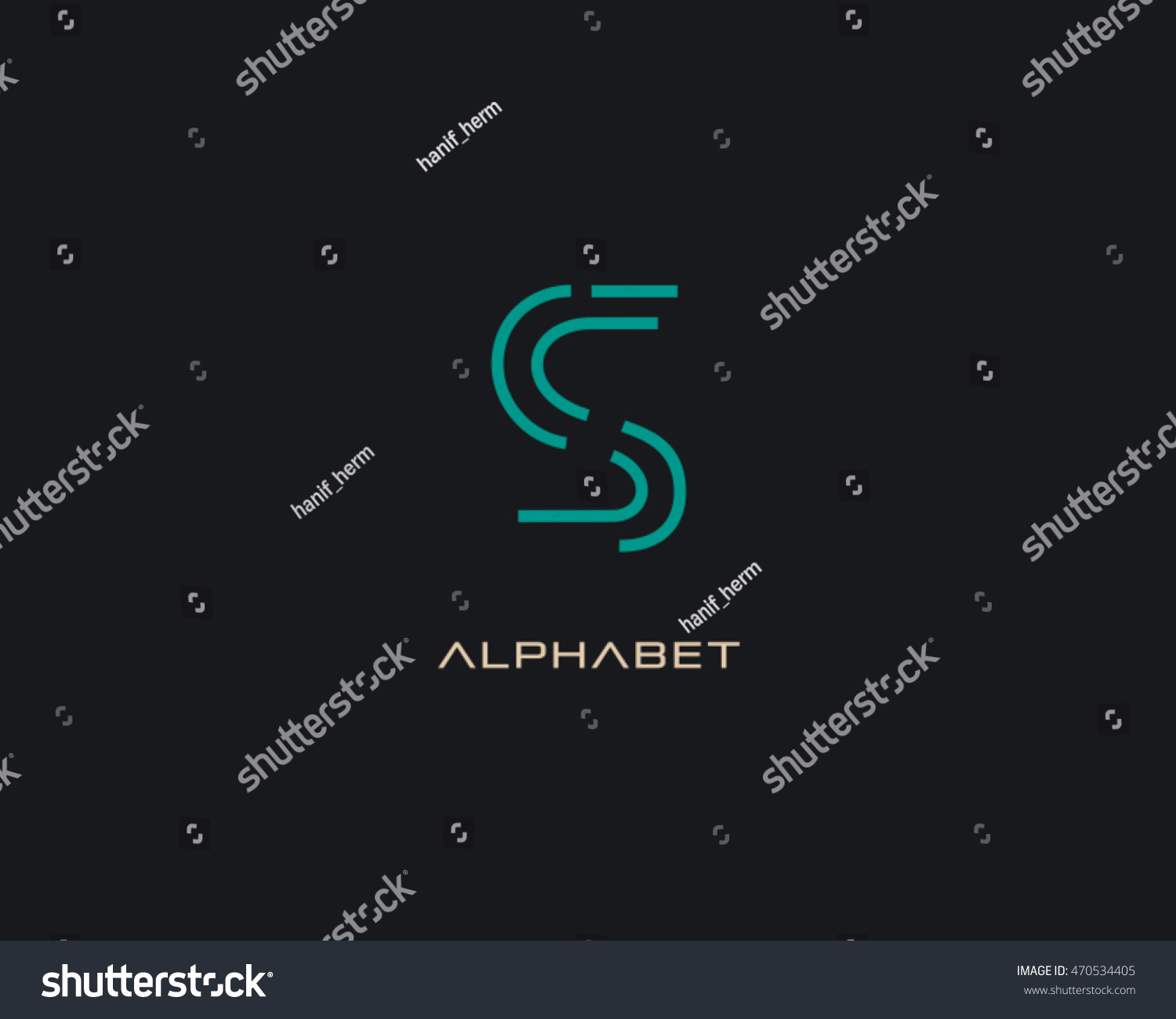 Outline Letter S Logo: vector de stock (libre de regalías) 470534405