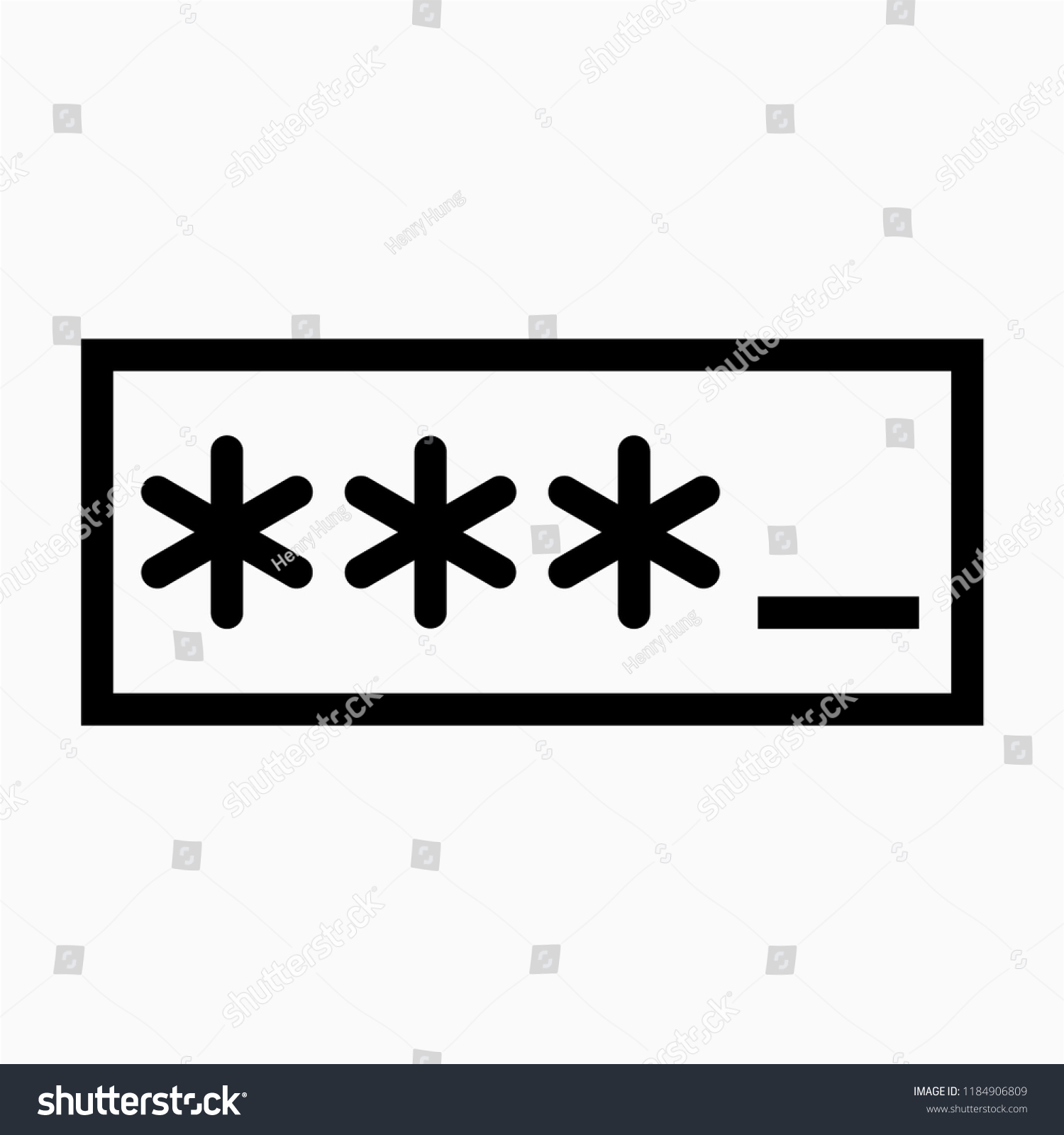 Outline Password Pixel Perfect Vector Icon Stock Vector (Royalty Free ...