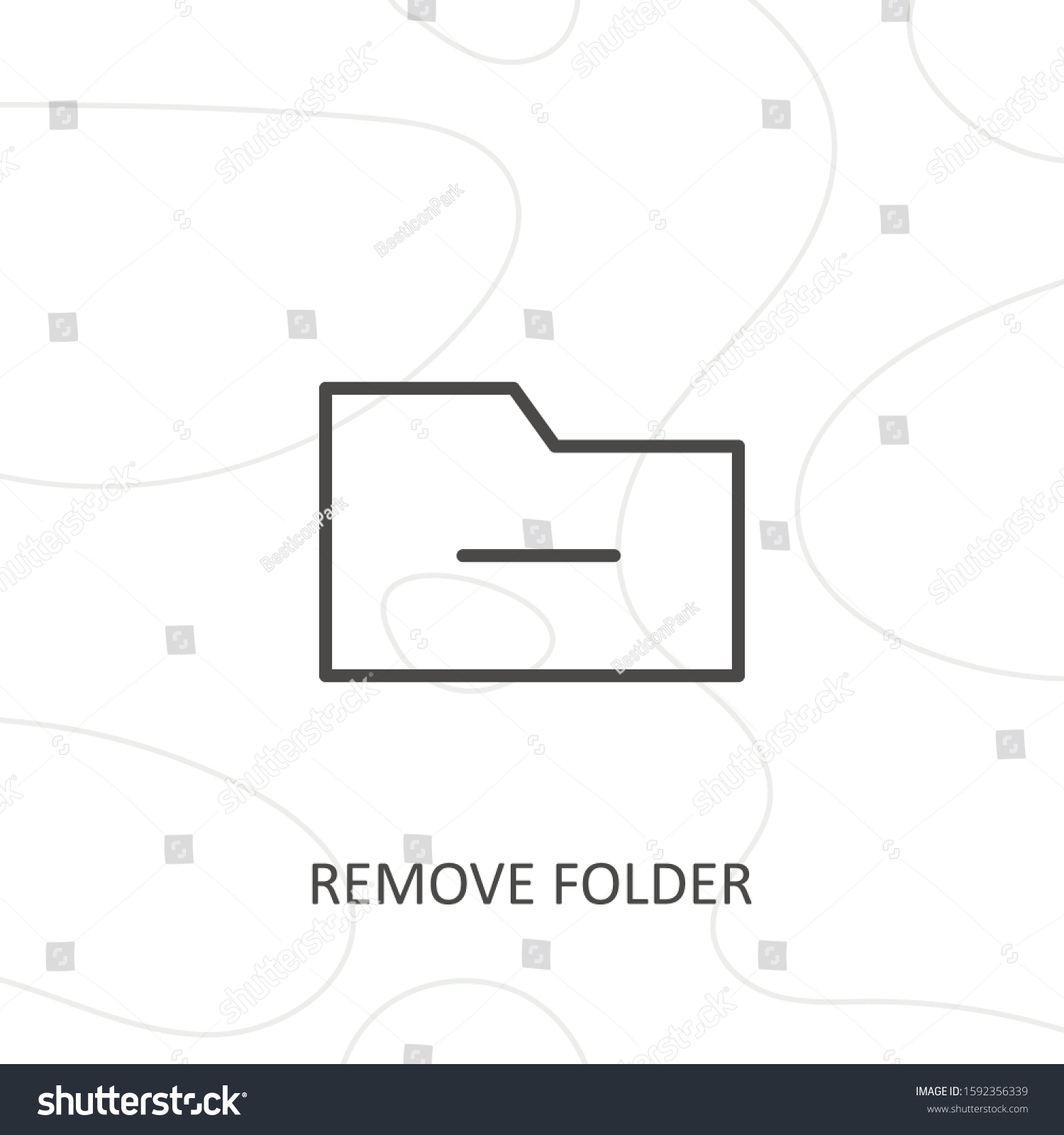 Outline Remove Folder Iconremove Folder Vector Stock Vector (Royalty ...