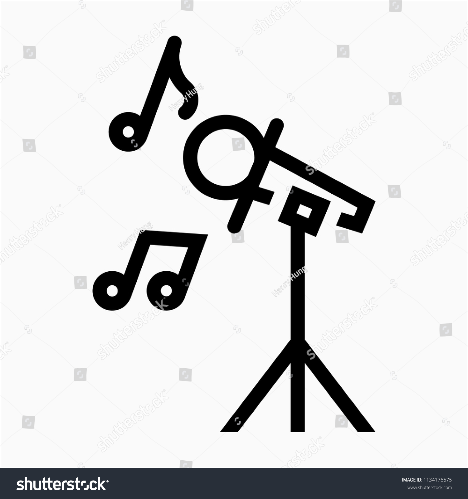 Outline Singer Pixel Perfect Vector Icon Stock Vector (Royalty Free ...