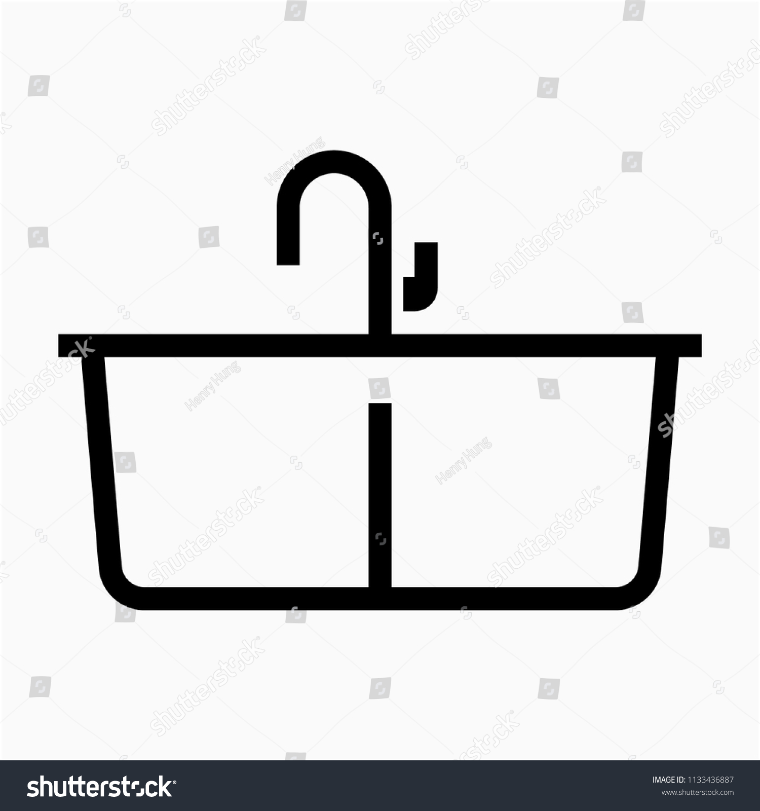 Outline Sinker Vector Icon Stock Vector (Royalty Free) 1133436887 ...