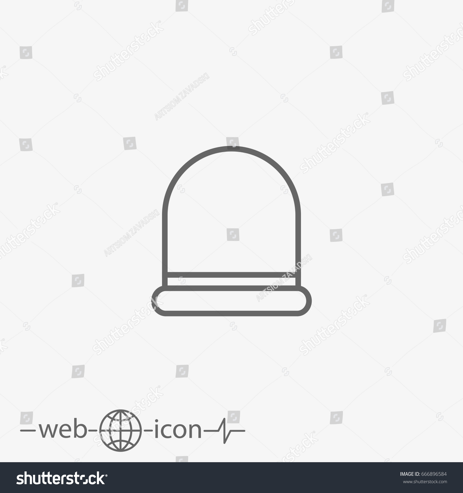 Outline Siren Vector Icon Stock Vector (Royalty Free) 666896584
