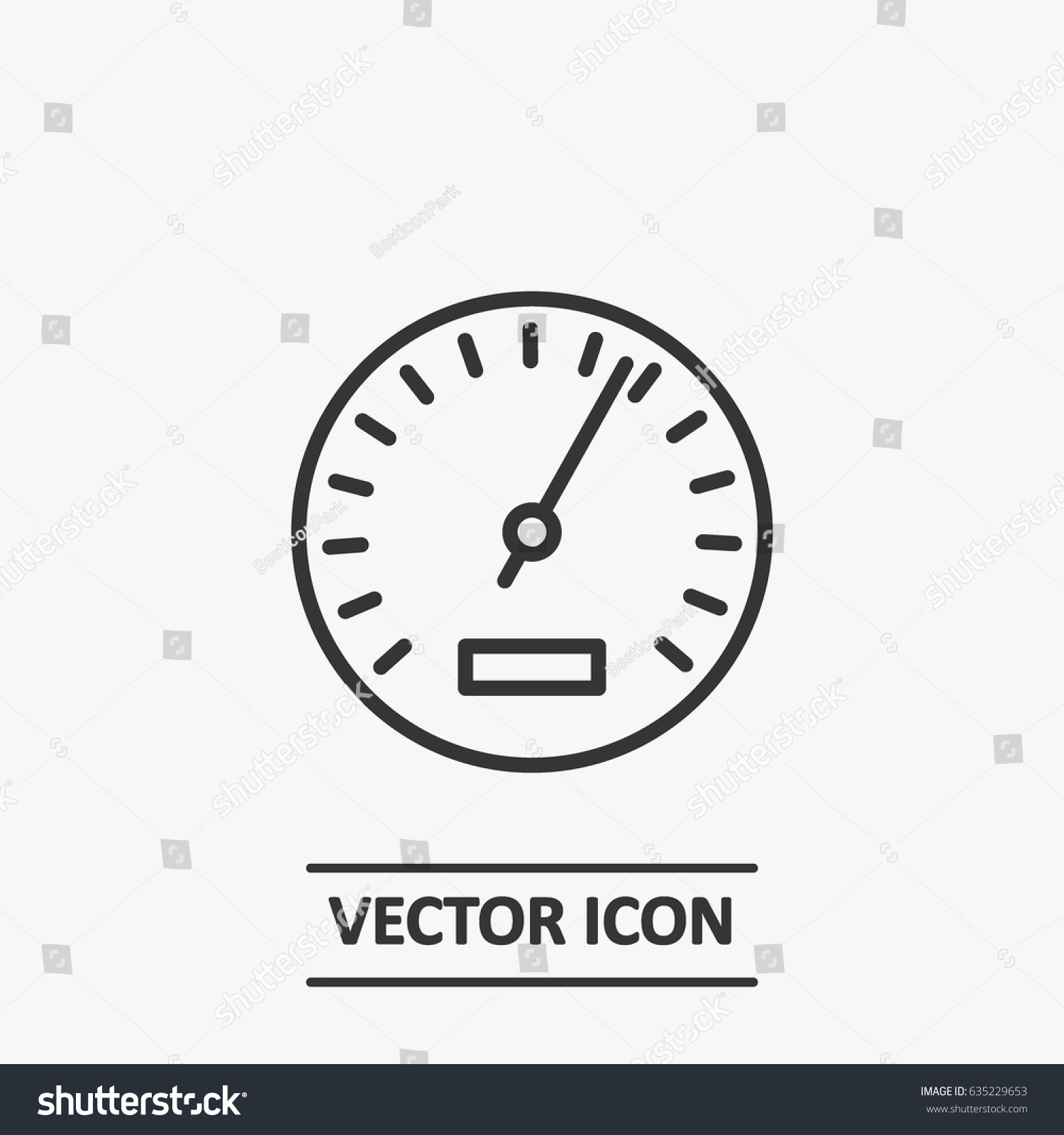 Outline Speedometer Icon Illustration Vector Symbol Stock Vector ...