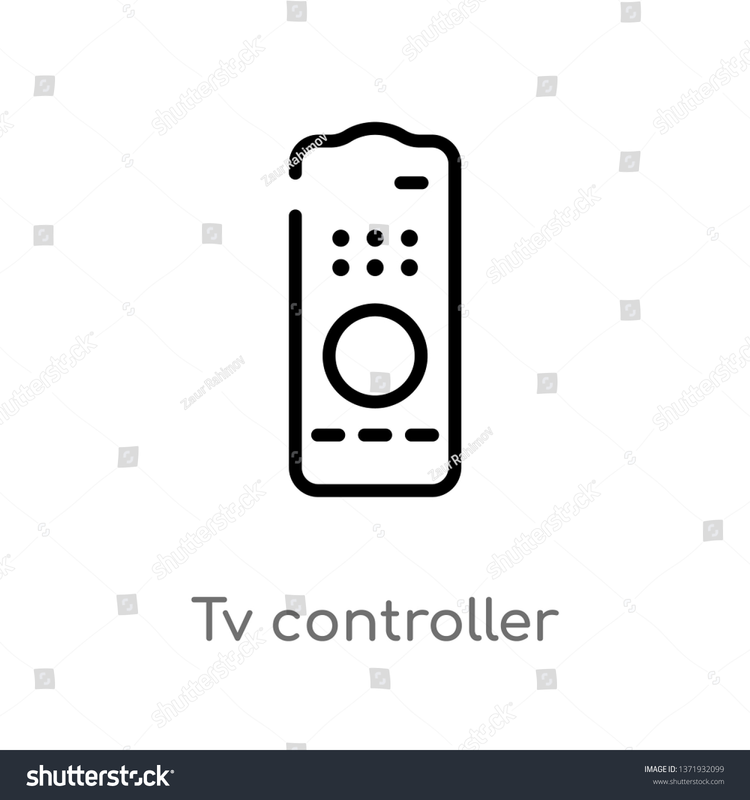 Outline Tv Controller Vector Icon Isolated Stock Vector (Royalty Free ...