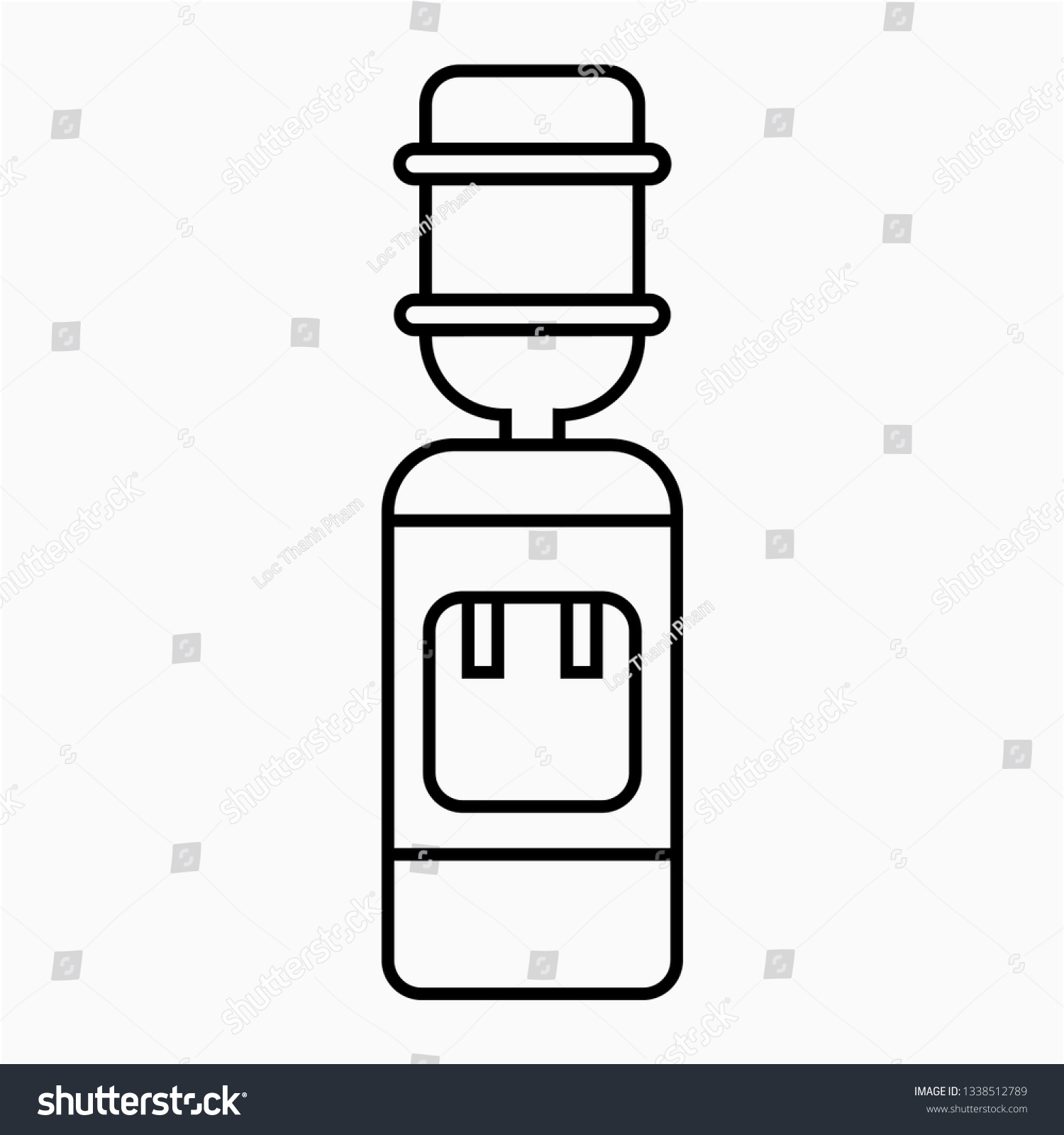 Outline Water Cooler Vector Icon Stock Vector (Royalty Free) 1338512789 ...