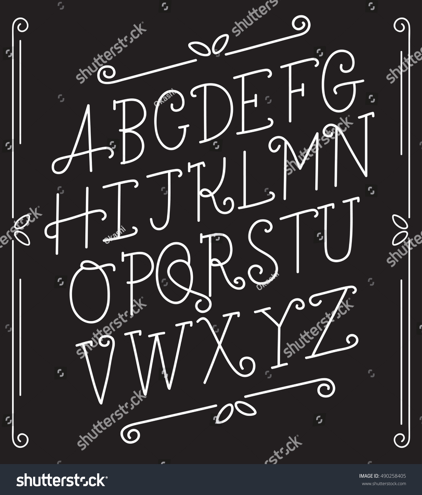 Outlined Alphabet Set Vector Illustration Stock Vector (Royalty Free ...