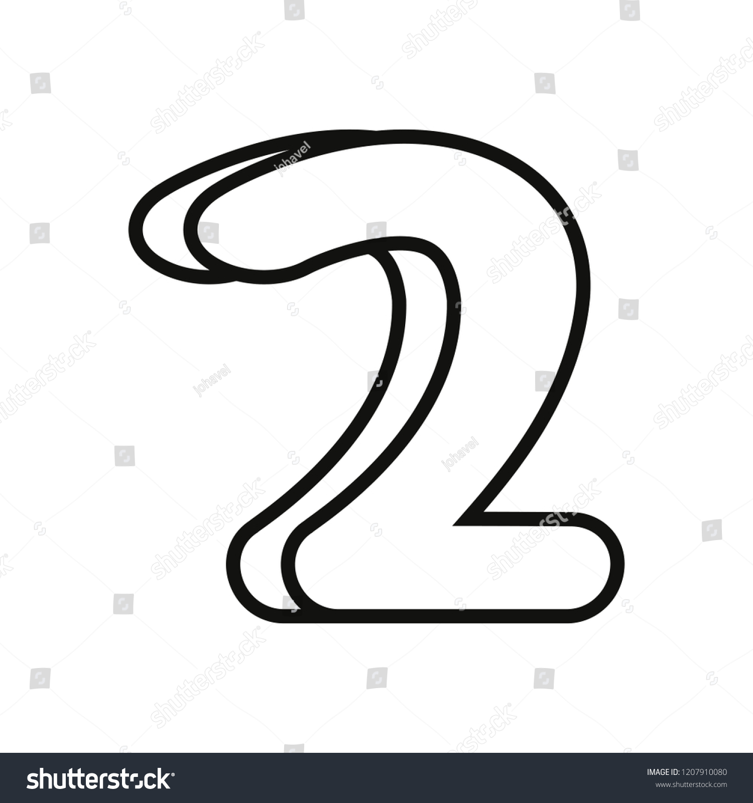 Outlined Number On White Background: เวกเตอร์สต็อก (ปลอดค่าลิขสิทธิ์ ...