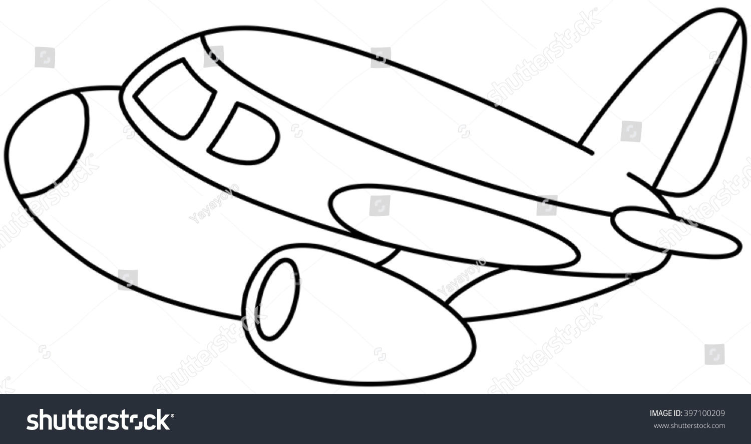 Skupturert fly. Vektor illustrasjon fargelegging side. Arkivvektor ...