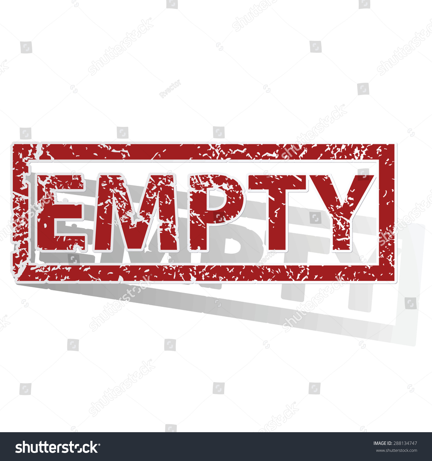 Outlined Red Stamp Word Empty Shadow Stock Vector (Royalty Free) 288134747