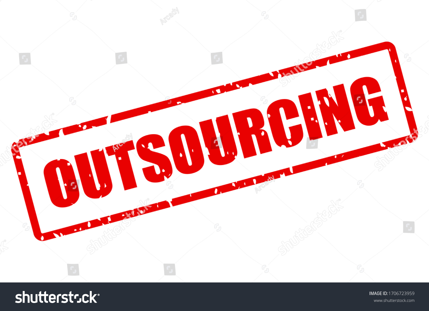 Outsourcing Vector Stamp On White Background Stock Vector (Royalty Free ...