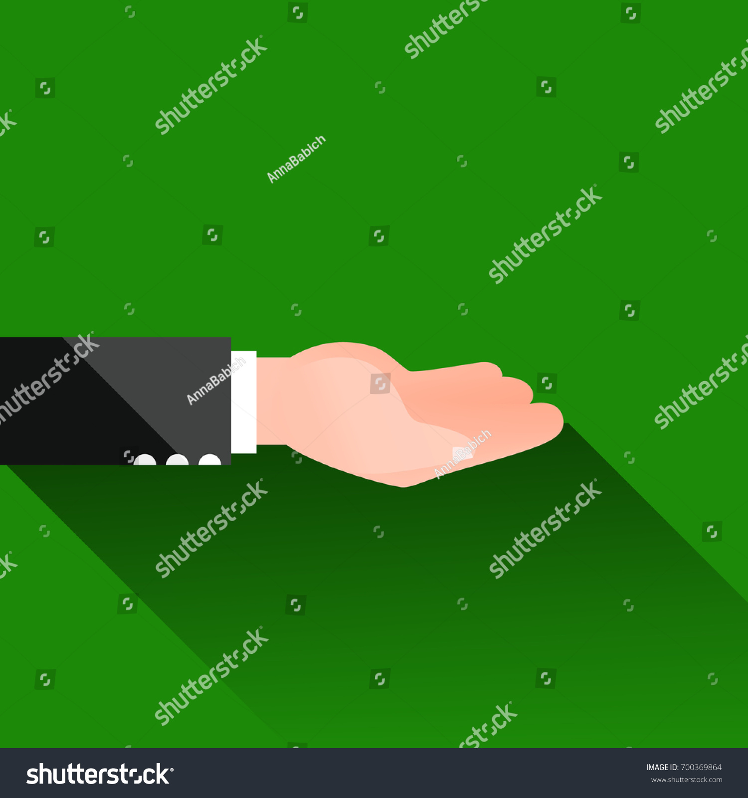 Outstretched Hand Modern Flat 20 Style Stock Vector (Royalty Free ...