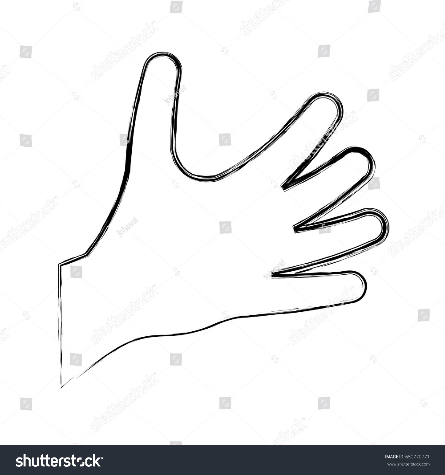 Outstretched Hand Symbol Stock Vector (Royalty Free) 650770771 ...