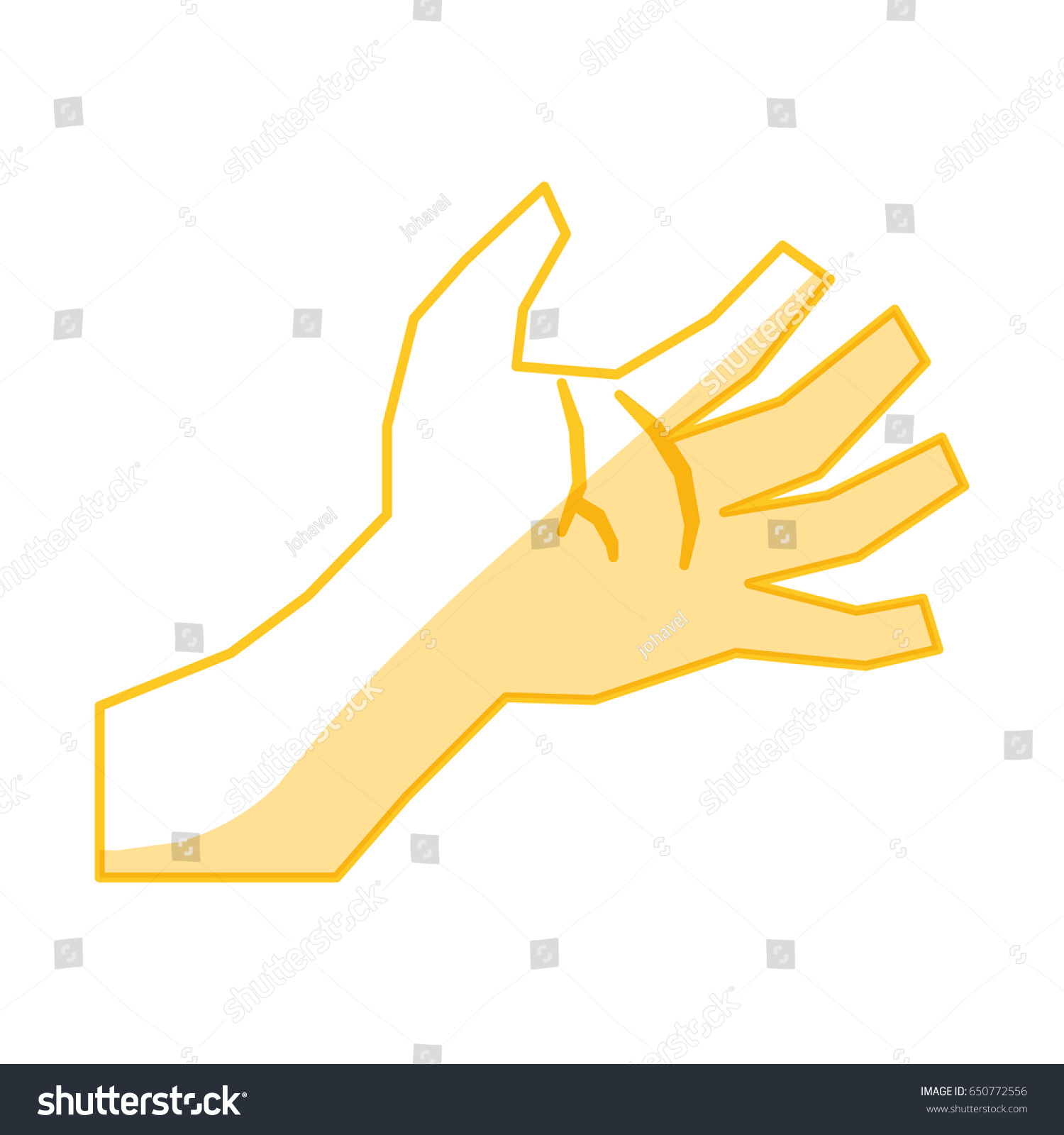 Outstretched Hand Symbol Stock Vector (Royalty Free) 650772556 ...