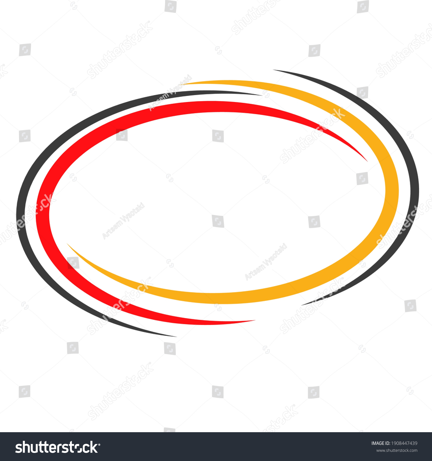 Óvalo, marcos de banner elipse, bordes: vector de stock (libre de ...