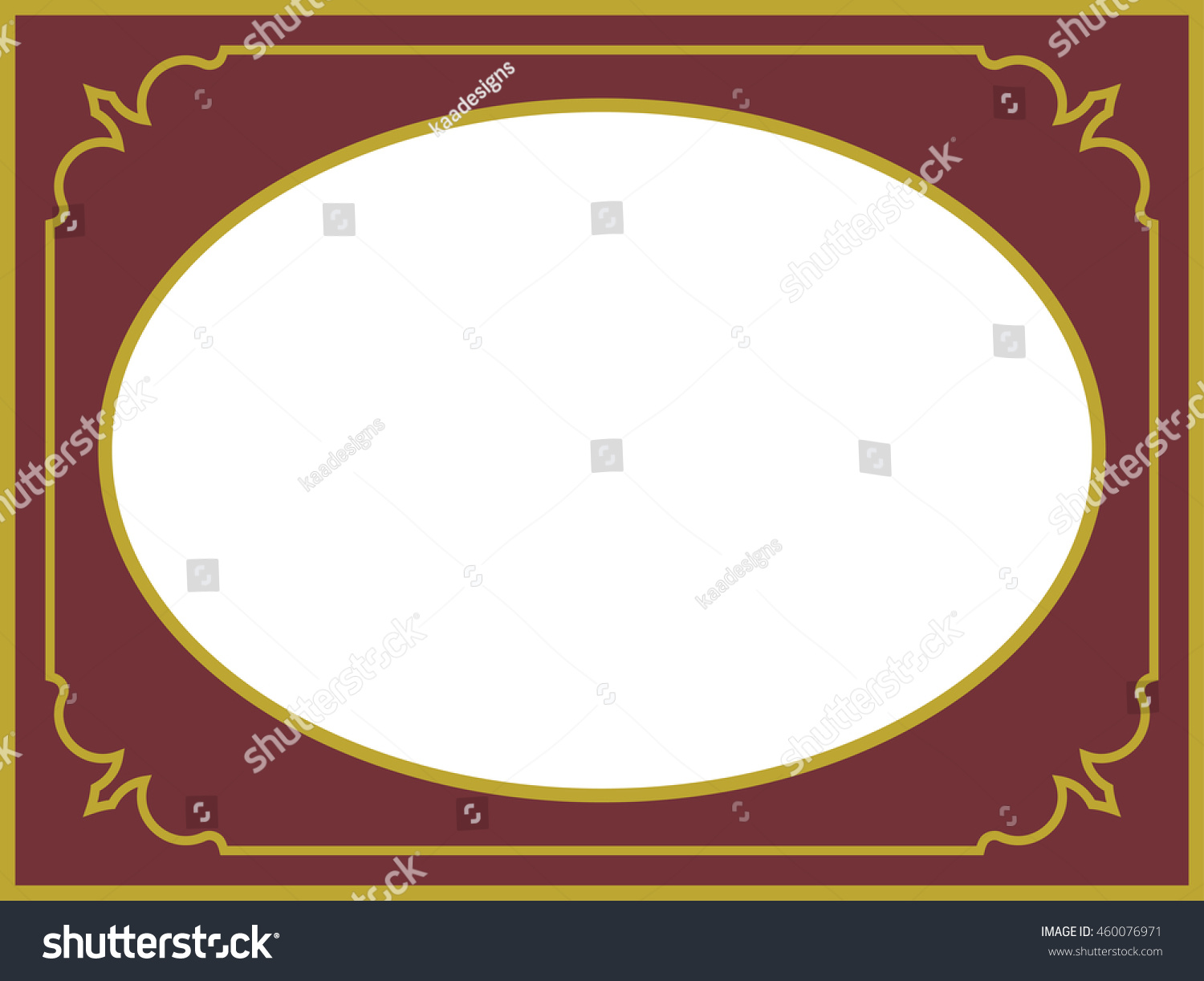 Oval Frame Border Beautiful Vector Vintage Stock Vector (Royalty Free ...
