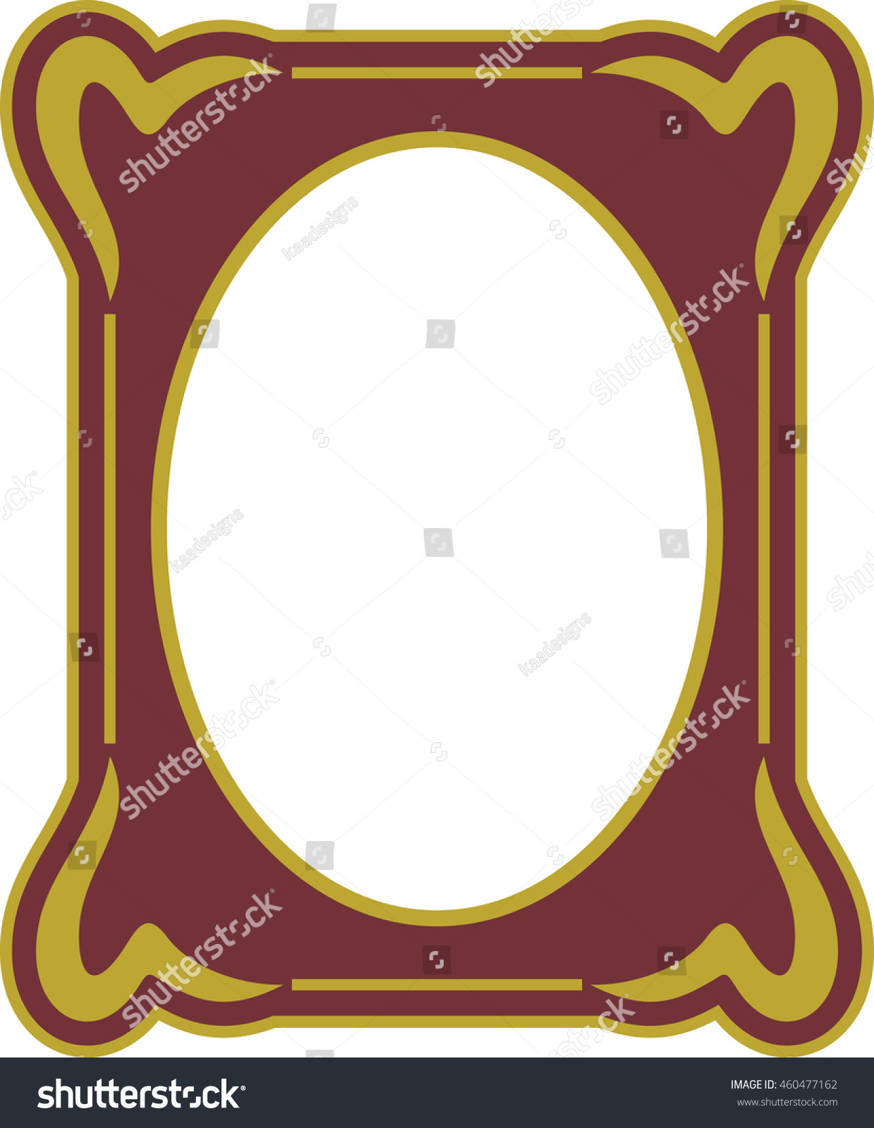 Oval Frame Border Beautiful Vector Vintage Stock Vector (Royalty Free ...