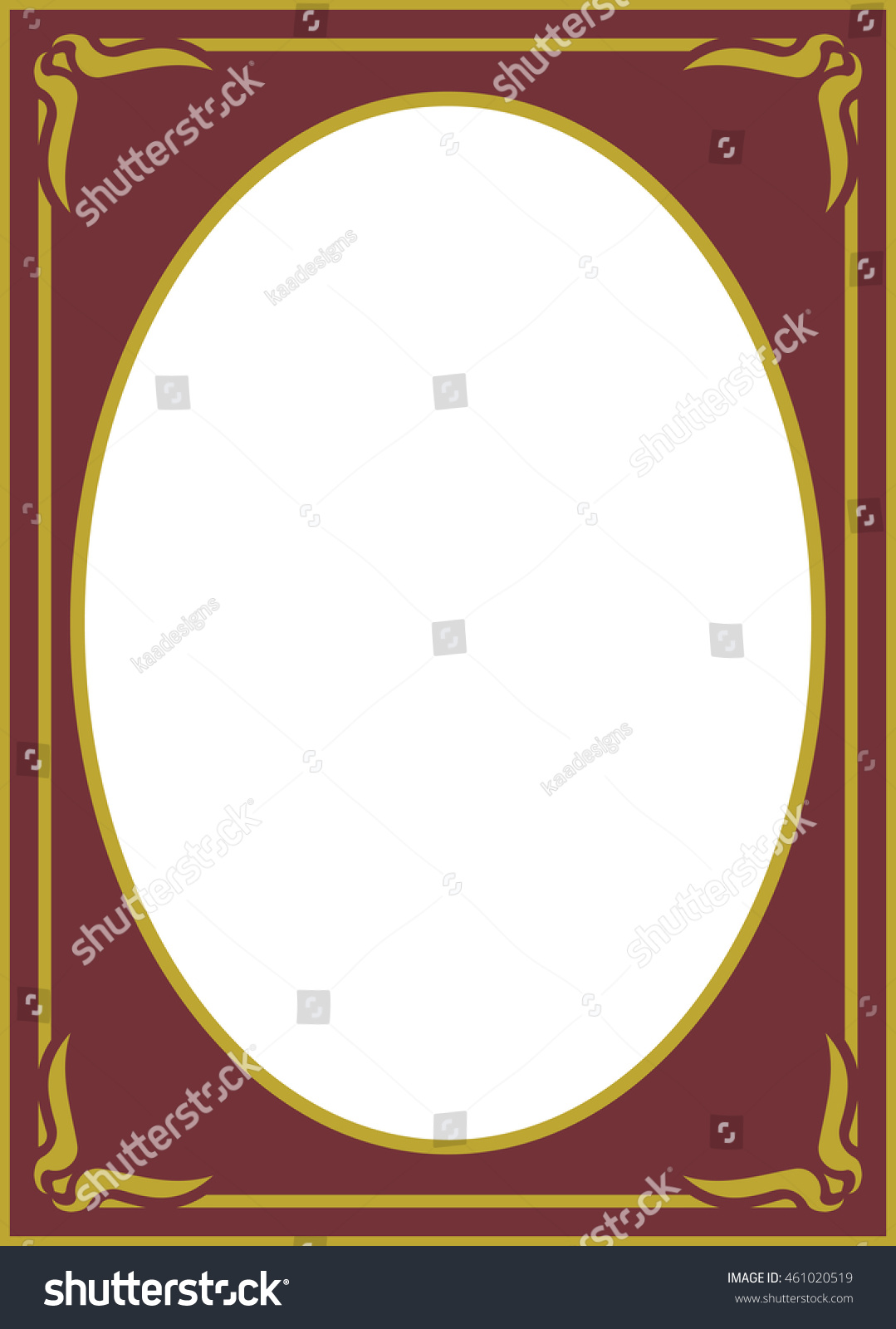 Oval Frame Border Beautiful Vector Vintage Stock Vector (Royalty Free ...