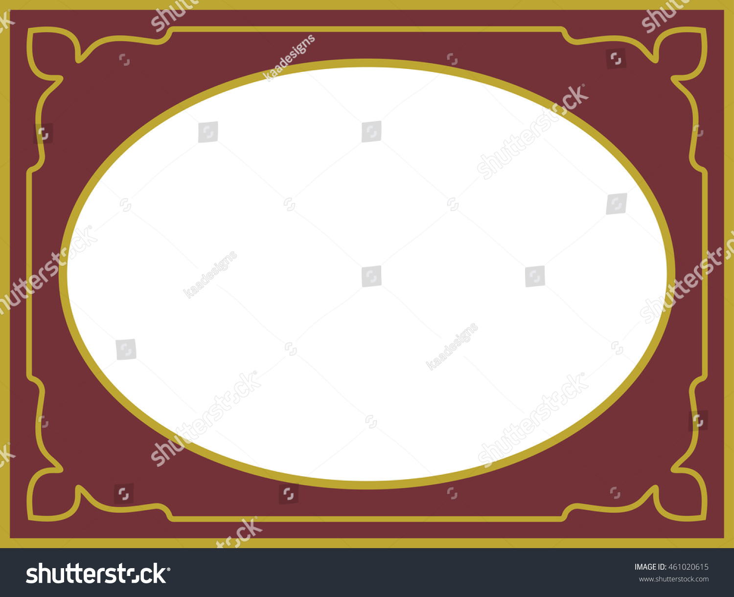 Oval Frame Border Beautiful Vector Vintage Stock Vector (Royalty Free ...
