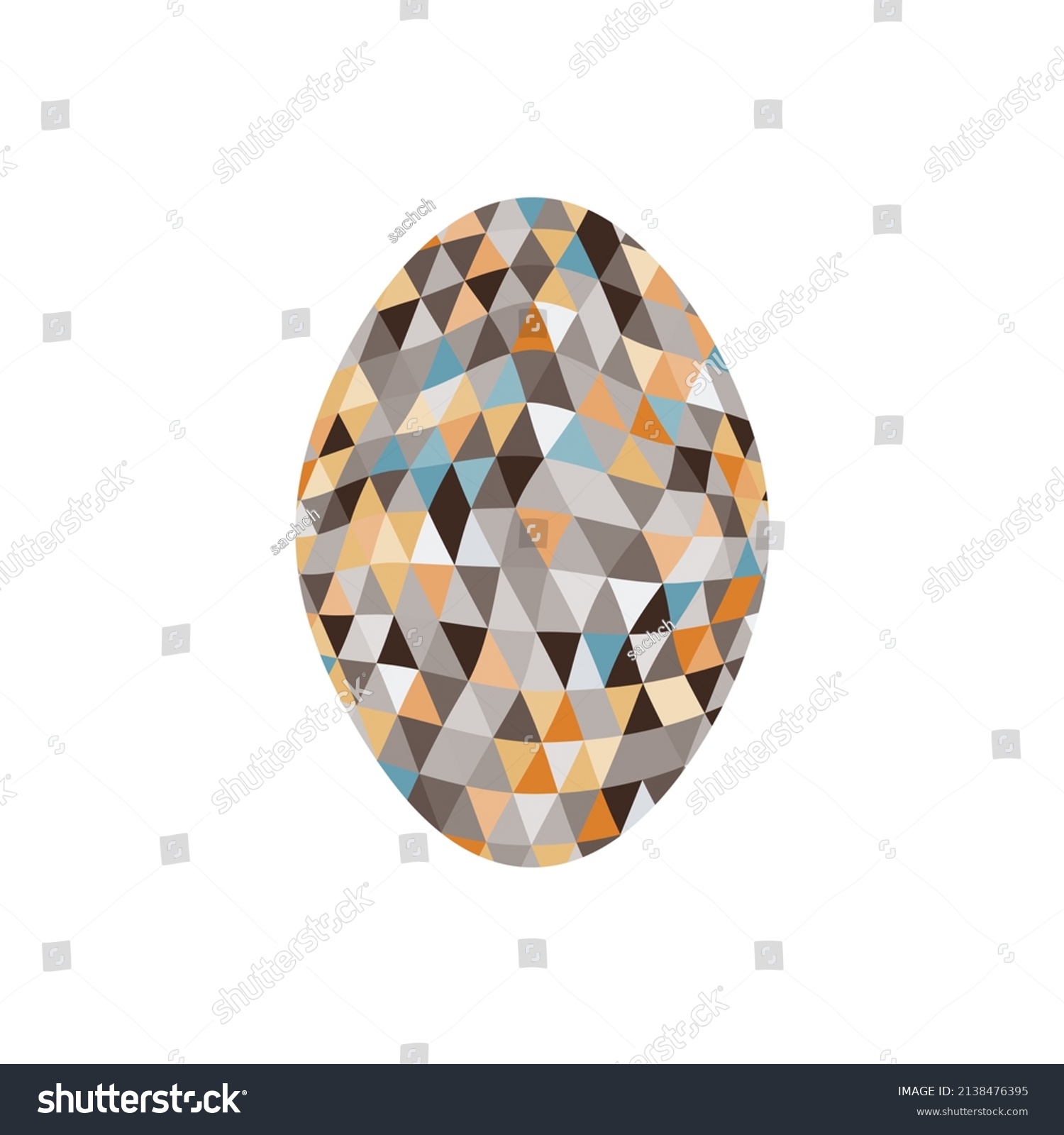 Oval Triangle Decor Isolated Vector Illustration Stock Vector (Royalty ...