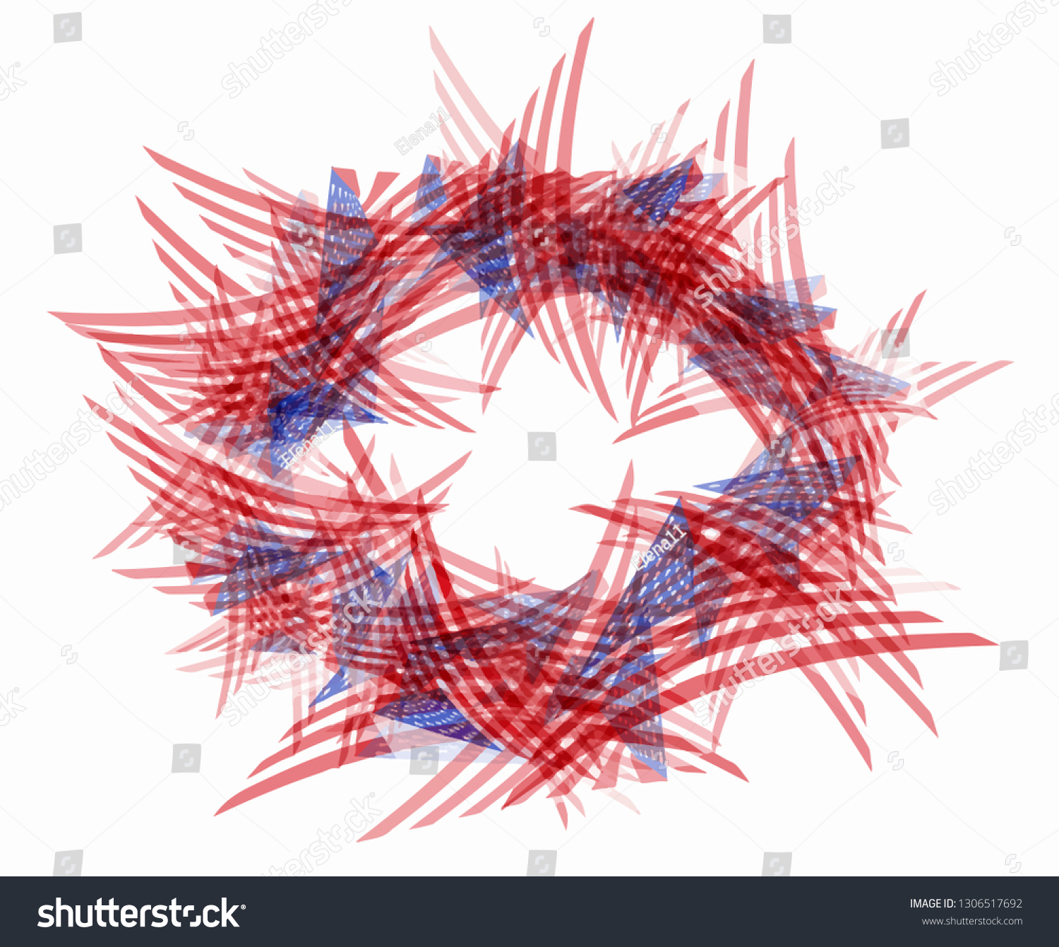 Oval Wreath Border Frame Triangular Usa Stock Vector (Royalty Free ...