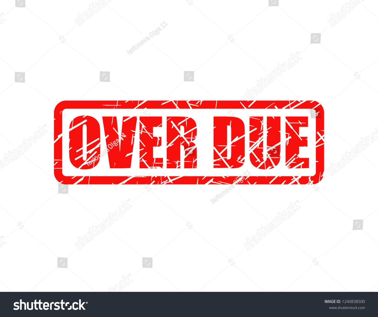 Over Due Red Stamp Stock Vector (Royalty Free) 1240838500 | Shutterstock