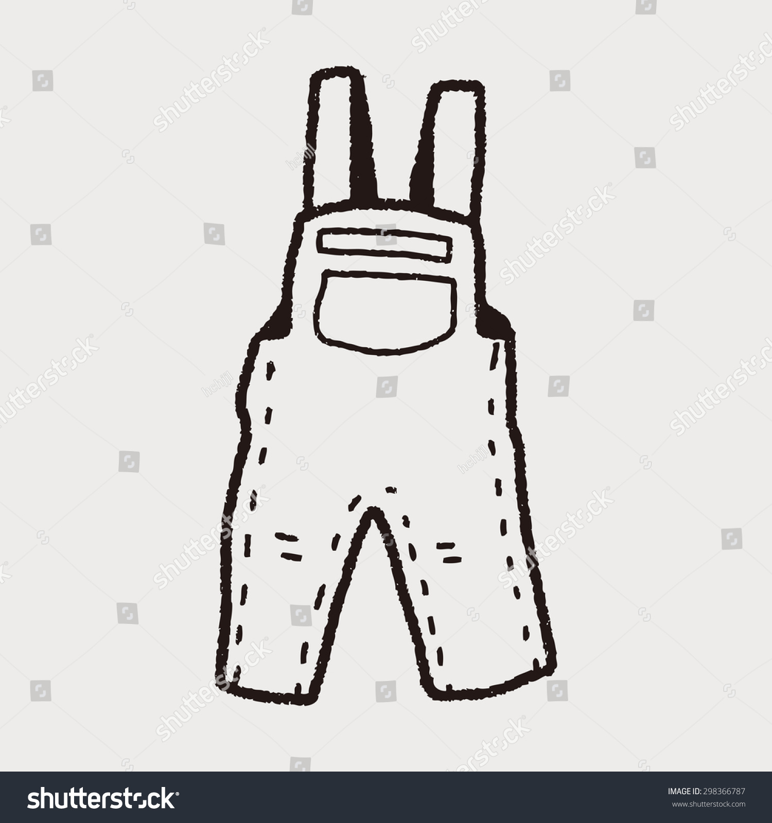 Overalls Doodle Stock Vector (Royalty Free) 298366787 | Shutterstock