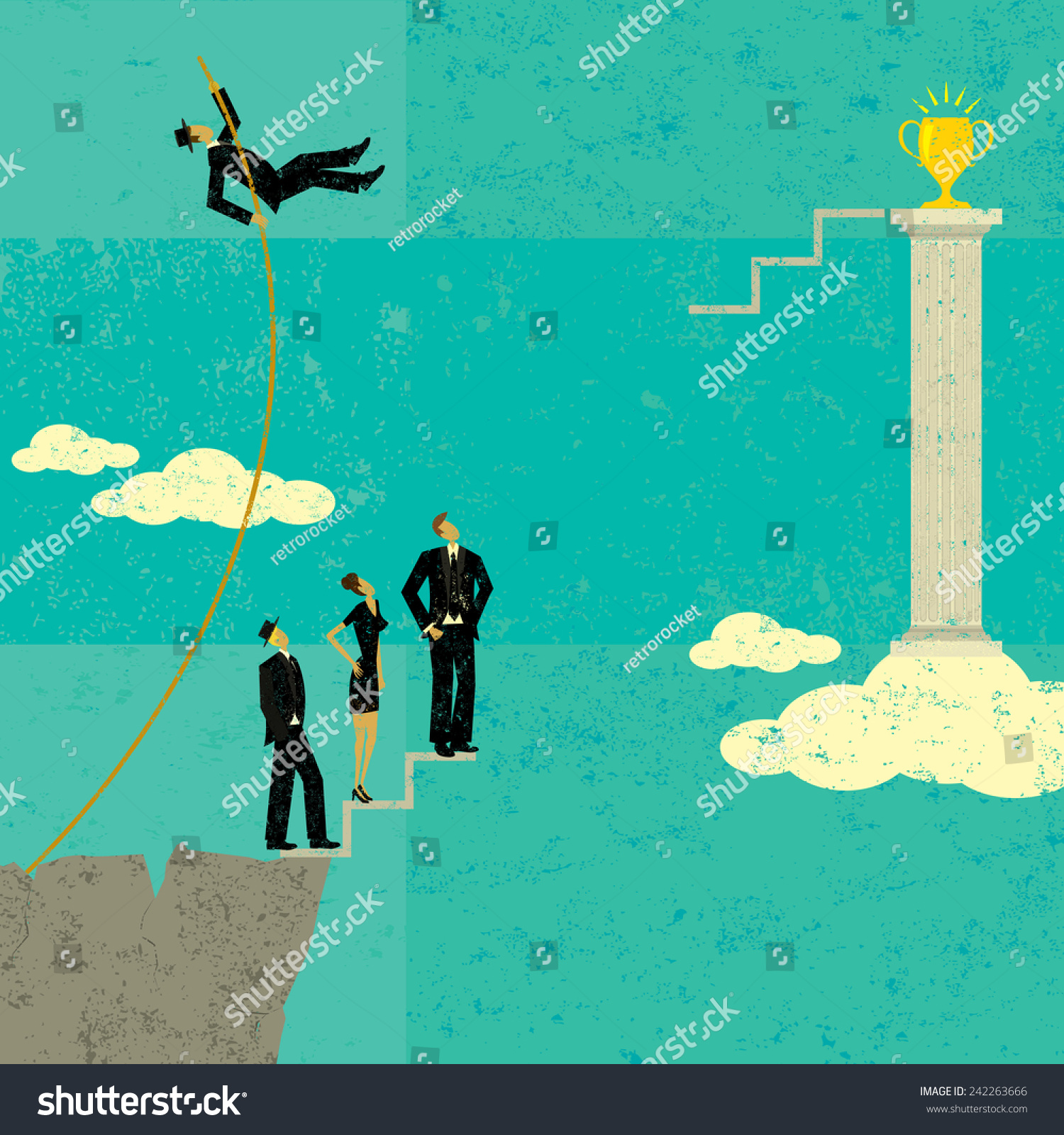 Overcoming Obstacles Stock Vector 242263666 - Shutterstock