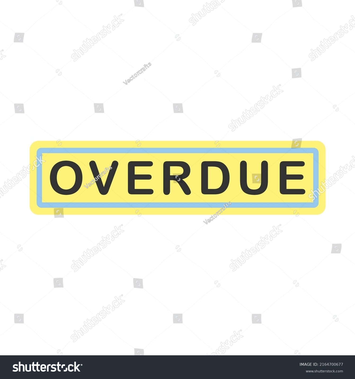 Overdue Icon Design Template Vector Illustration Stock Vector (Royalty ...