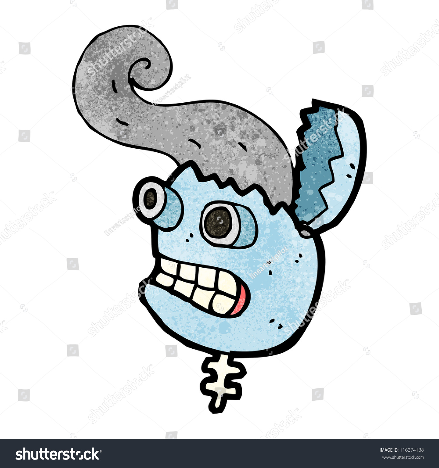 Overheated Robot Head Cartoon Stock Vector (Royalty Free) 116374138 ...