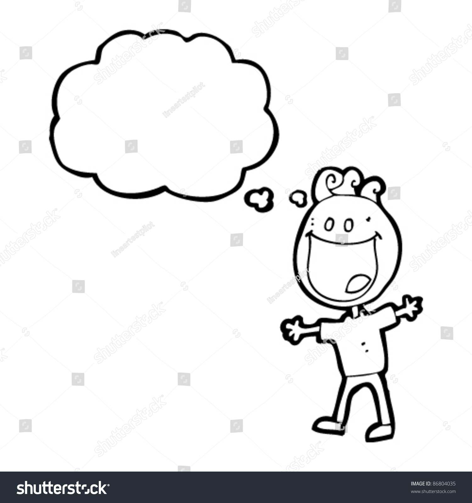 Overjoyed Cartoon Boy Stock Vector (Royalty Free) 86804035