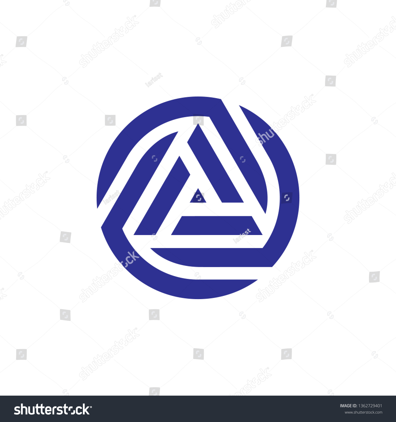 Overlap Triangle Circle Logo Design Vector Stock Vector (Royalty Free ...