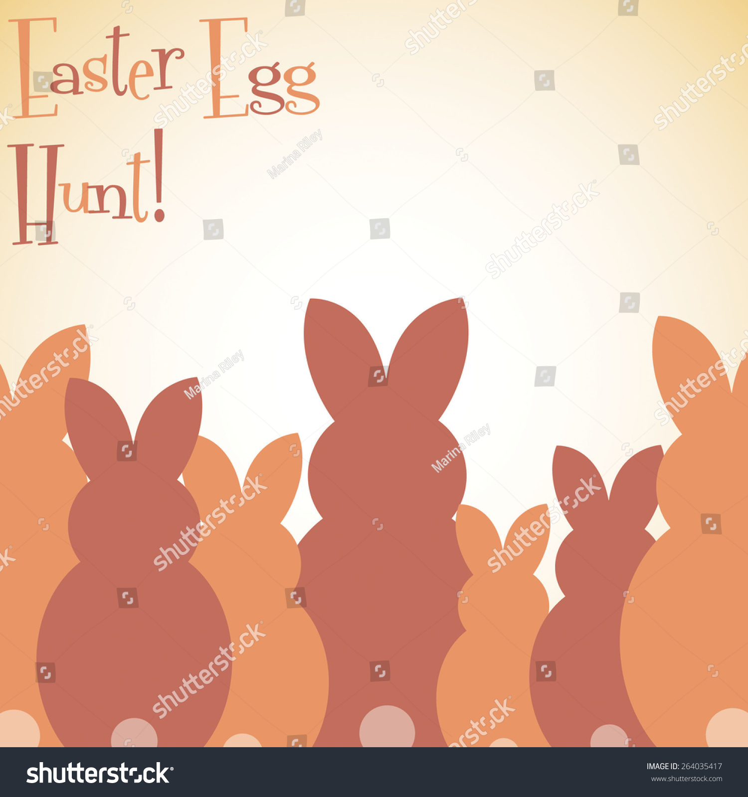 Overlay Easter Bunny Card Vector Format: vector de stock (libre de ...